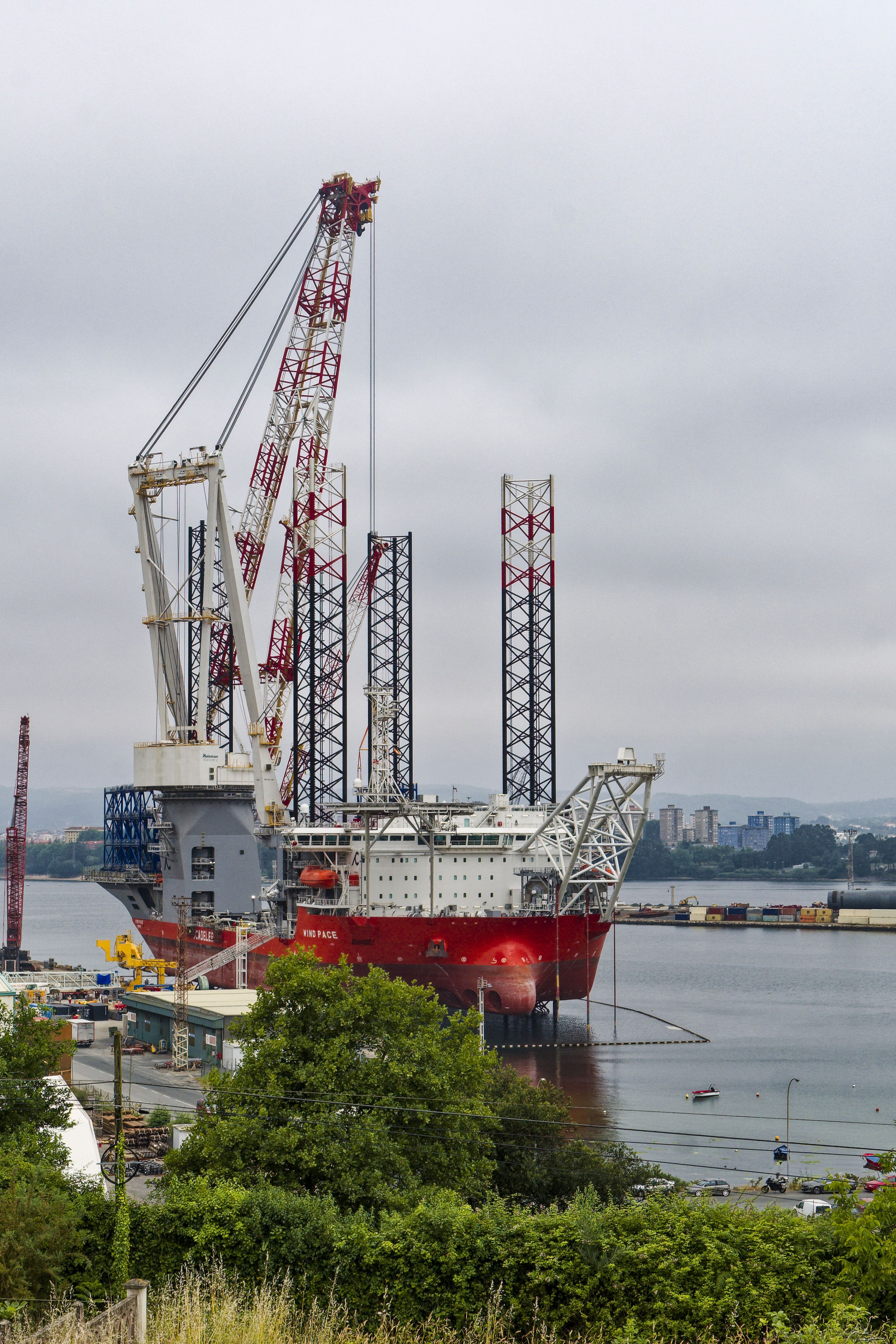 Offshore Engineering Vessel Docked at Harbor · Free Stock Photo