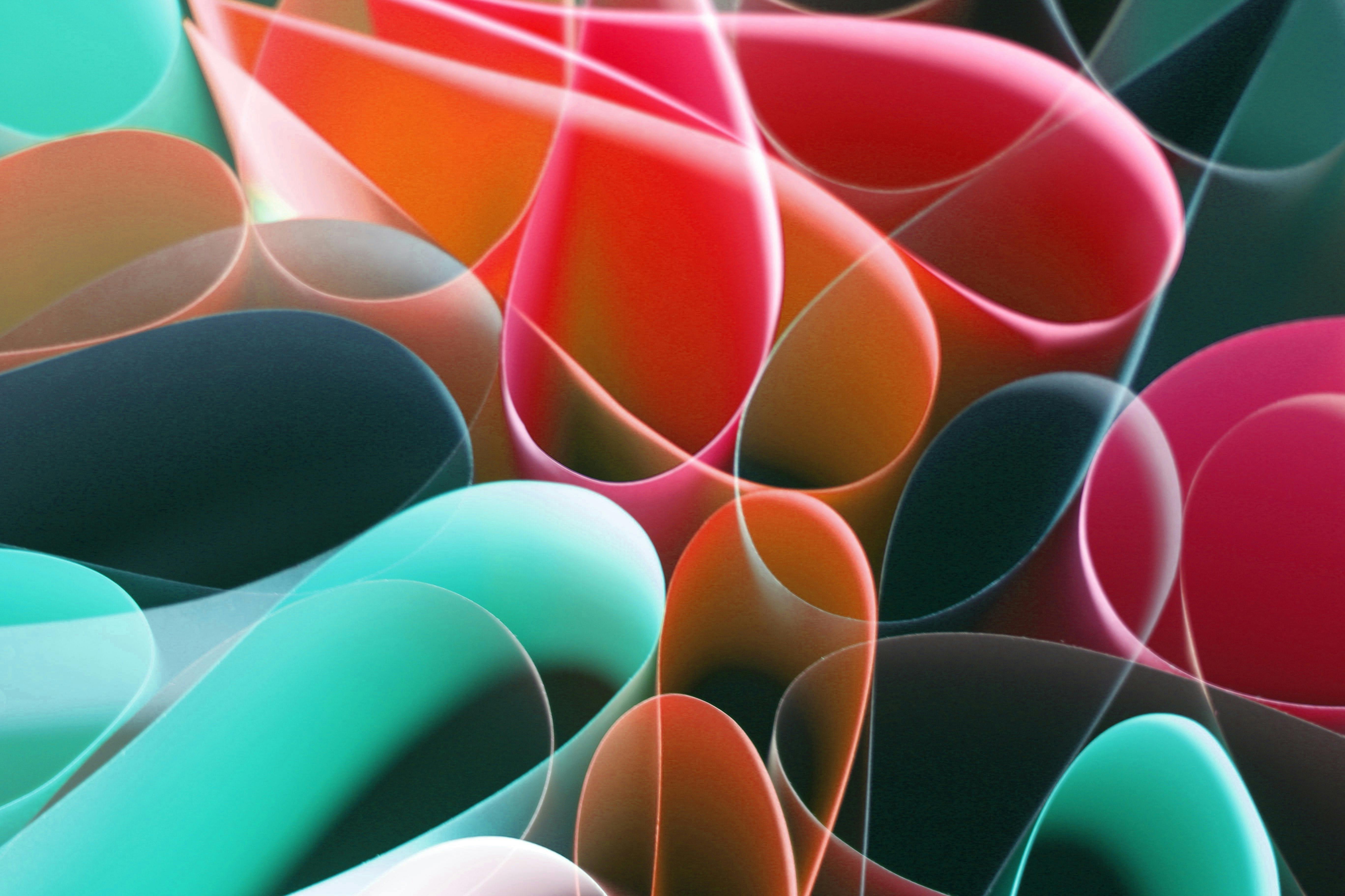 Abstract Colorful Paper Tube Patterns · Free Stock Photo