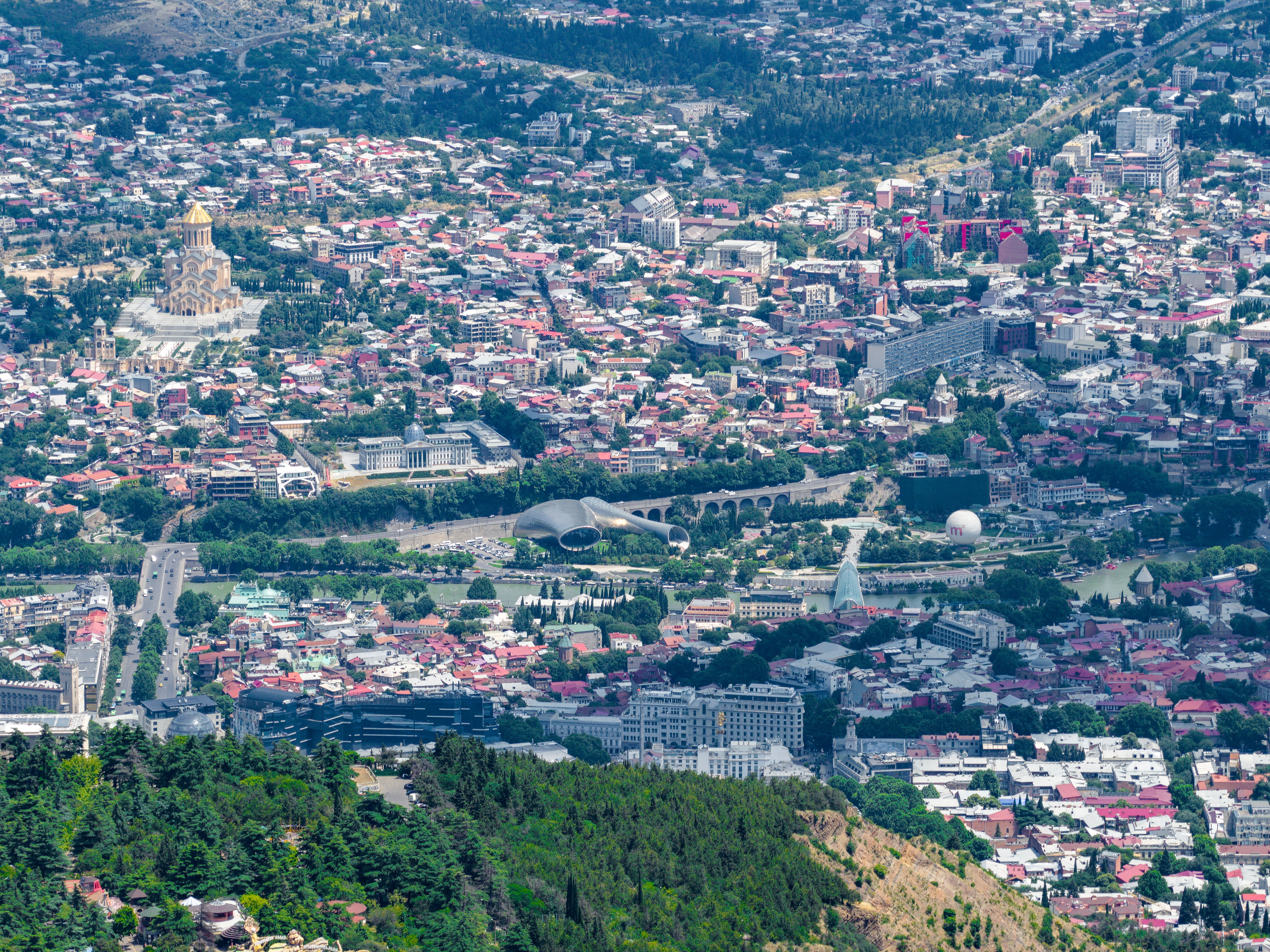 Aerial View of Tbilisi Cityscape · Free Stock Photo