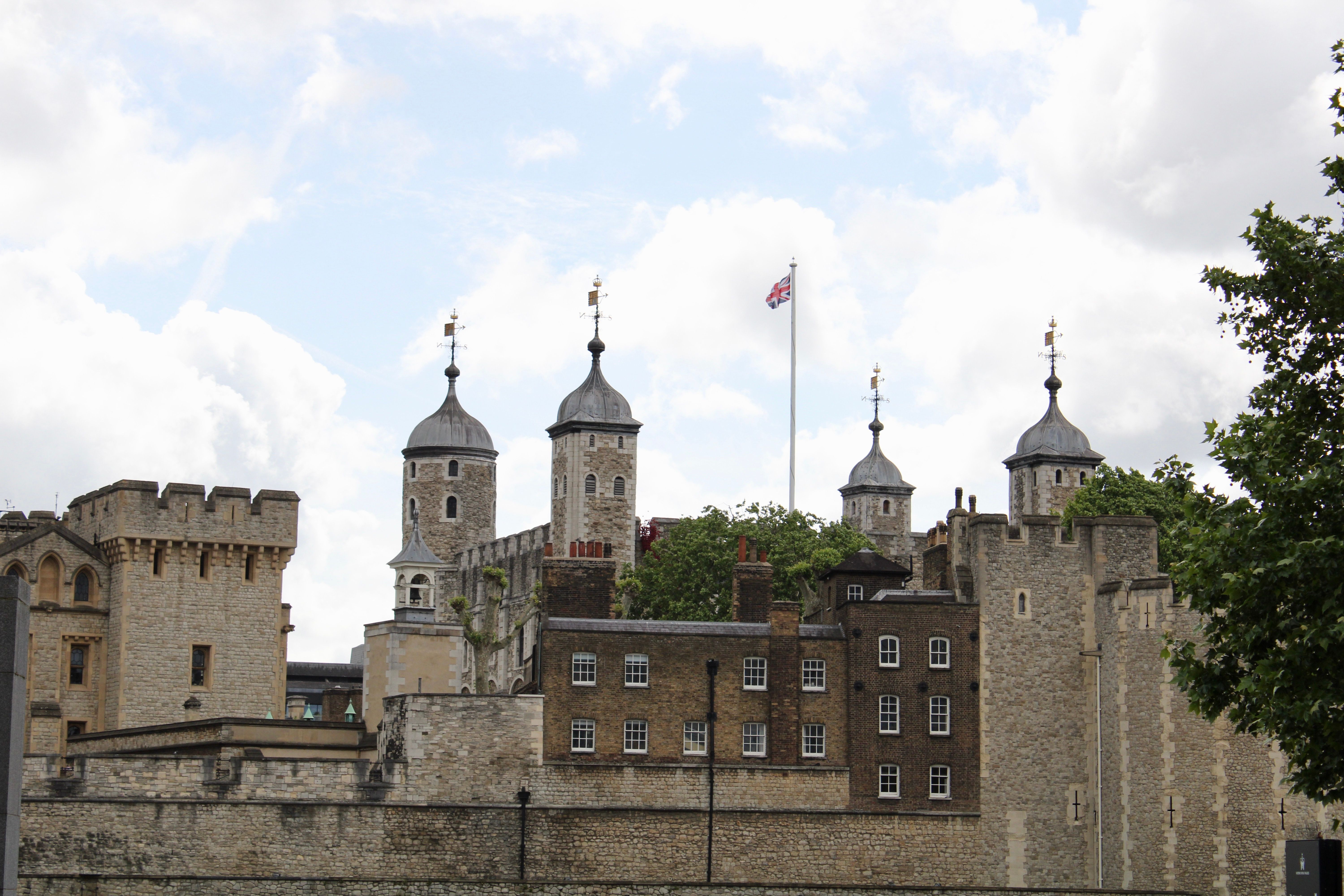 Historic Tower of London Against Bright Sky · Free Stock Photo