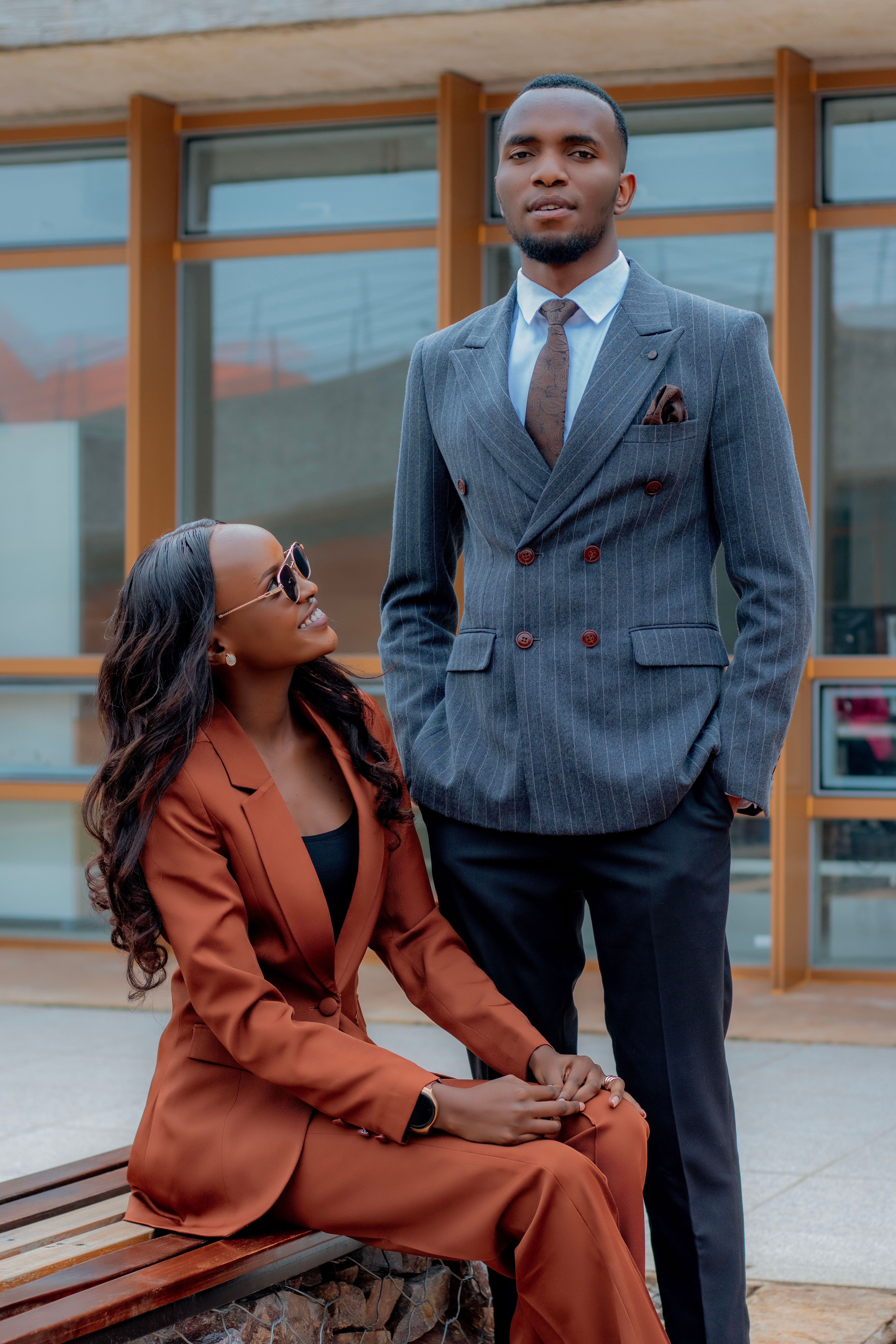 Stylish Couple in Elegant Business Attire · Free Stock Photo