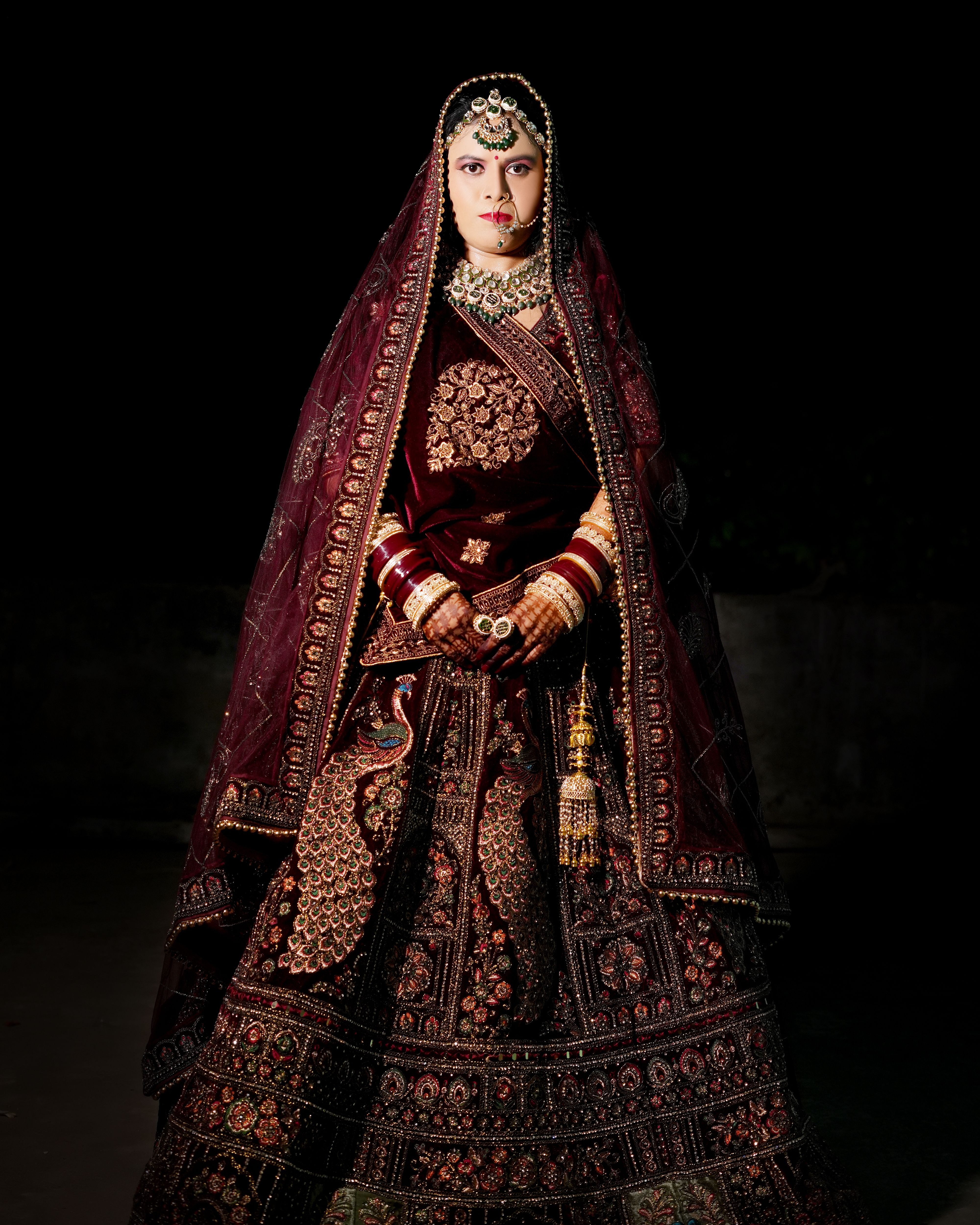 Elegant Indian Bride in Traditional Attire · Free Stock Photo