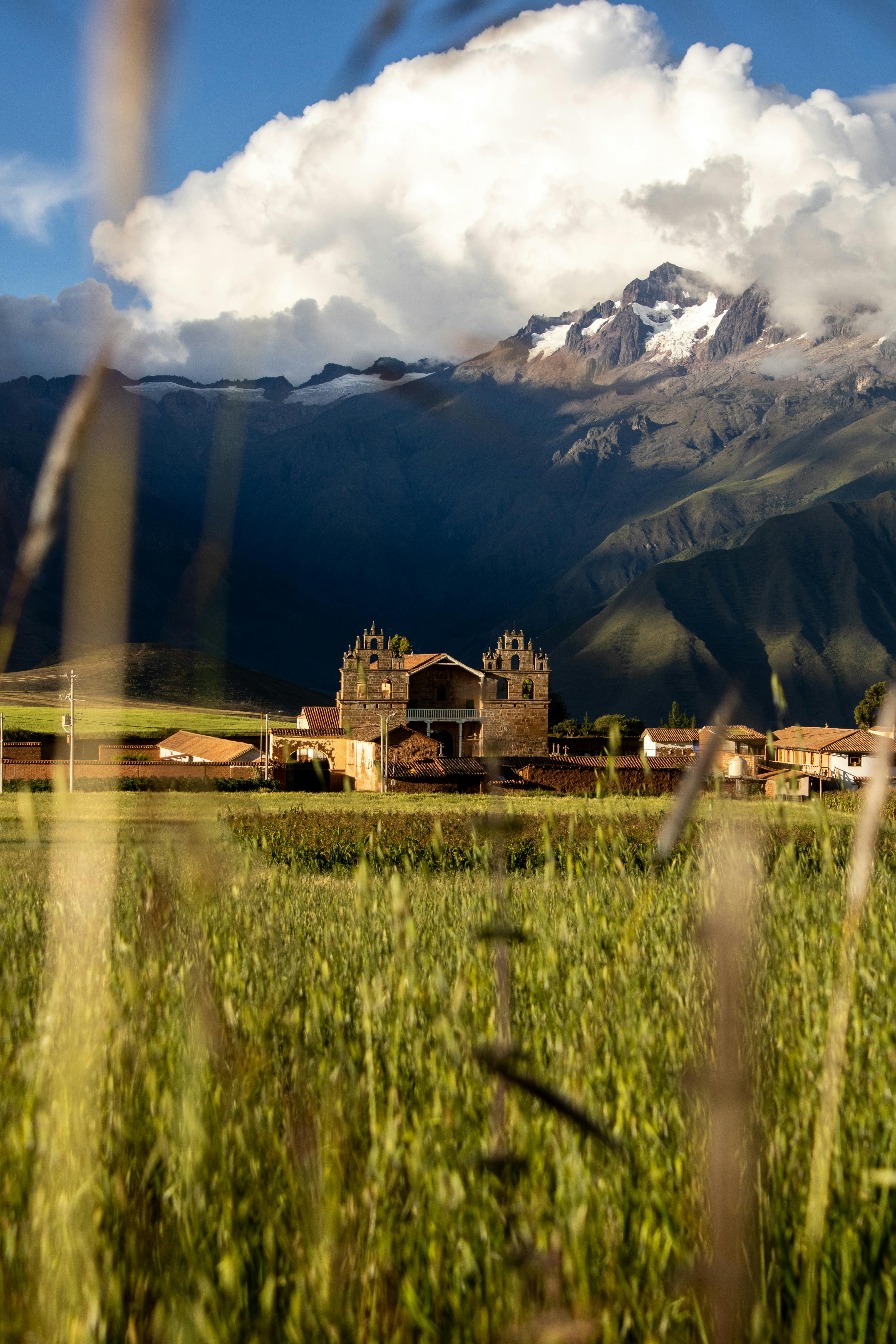 Scenic Church in the Peruvian Andes at Sunset · Free Stock Photo