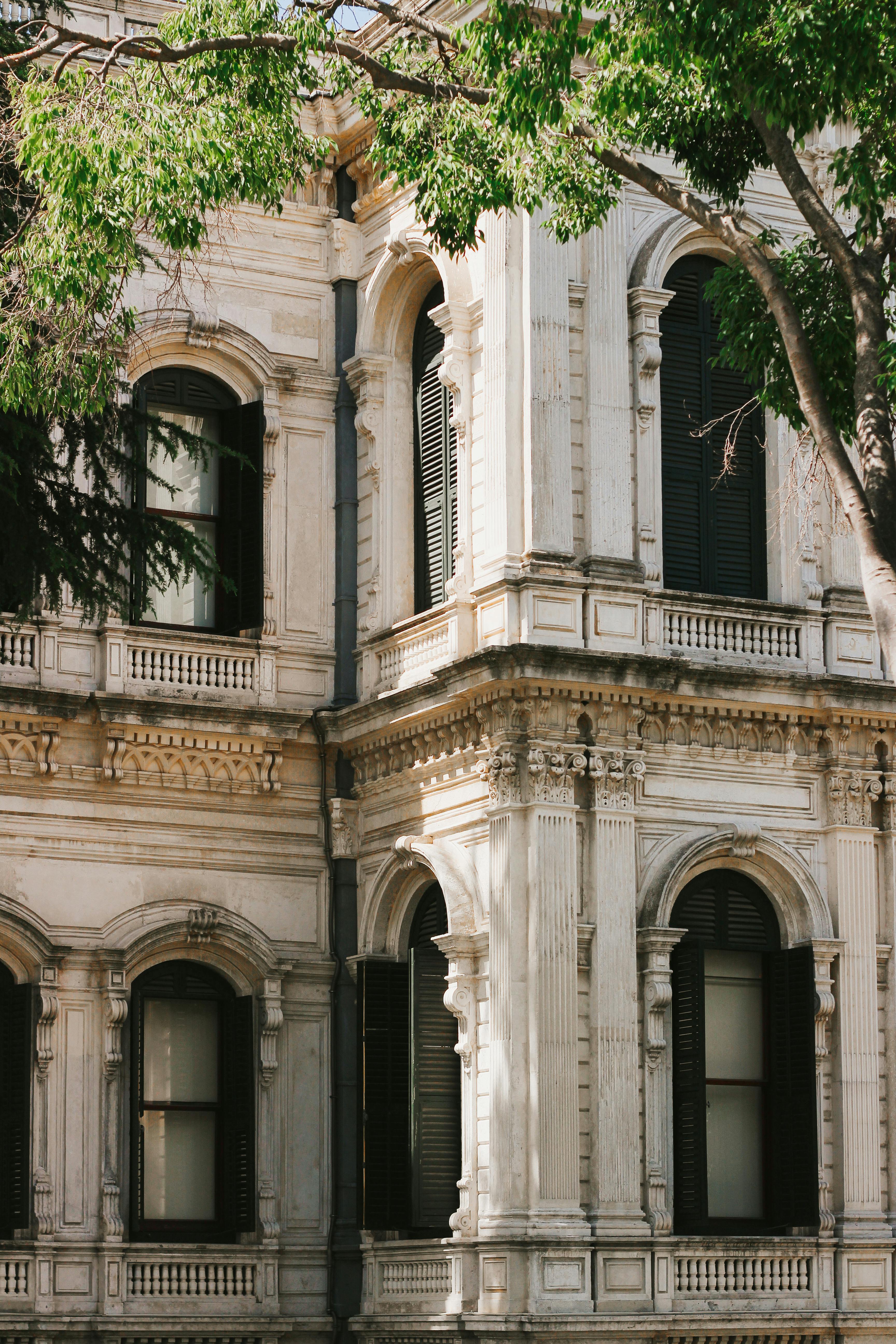 Historic European Architecture with Arched Windows · Free Stock Photo