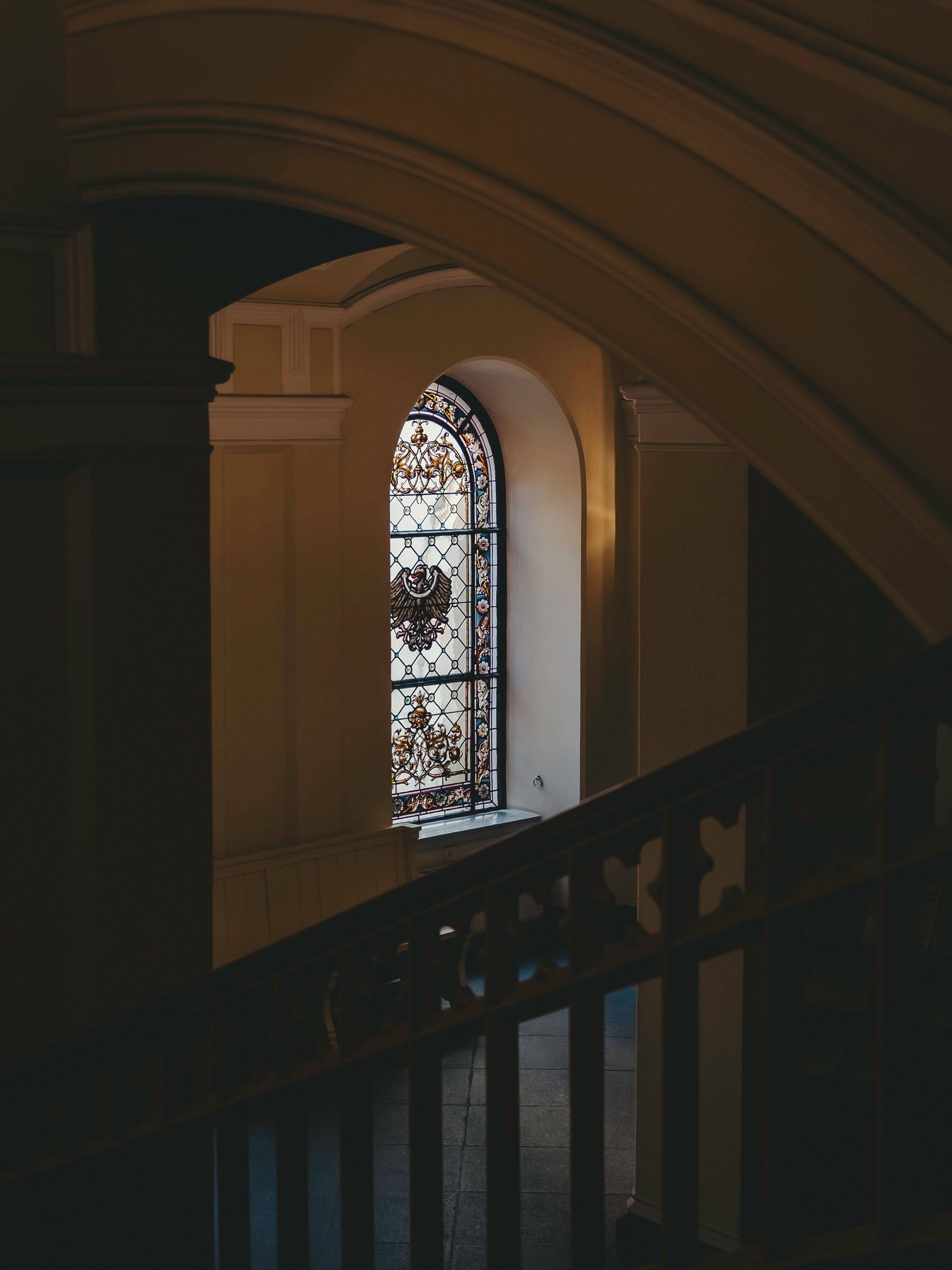Stained Glass Window in Historic German Architecture · Free Stock Photo