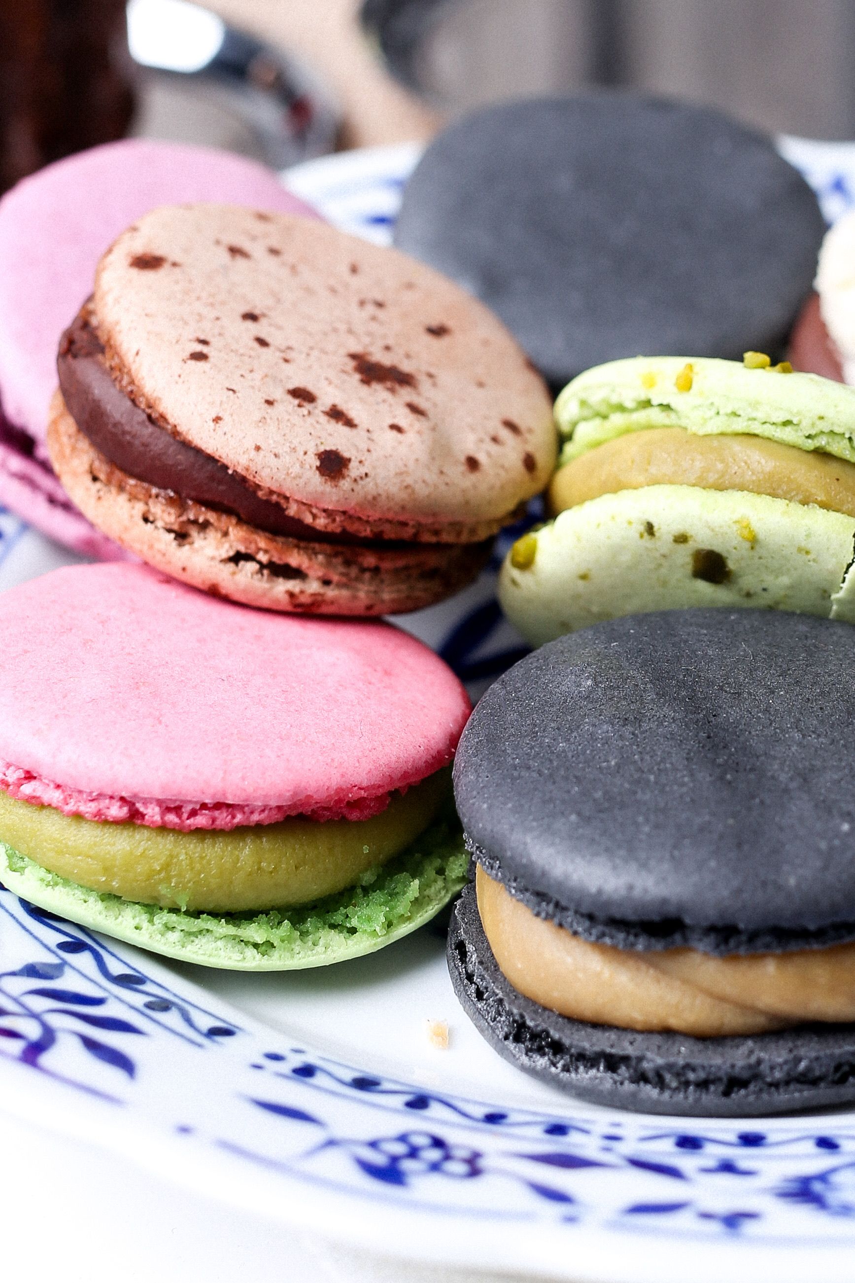 Colorful Macarons on Decorative Plate · Free Stock Photo