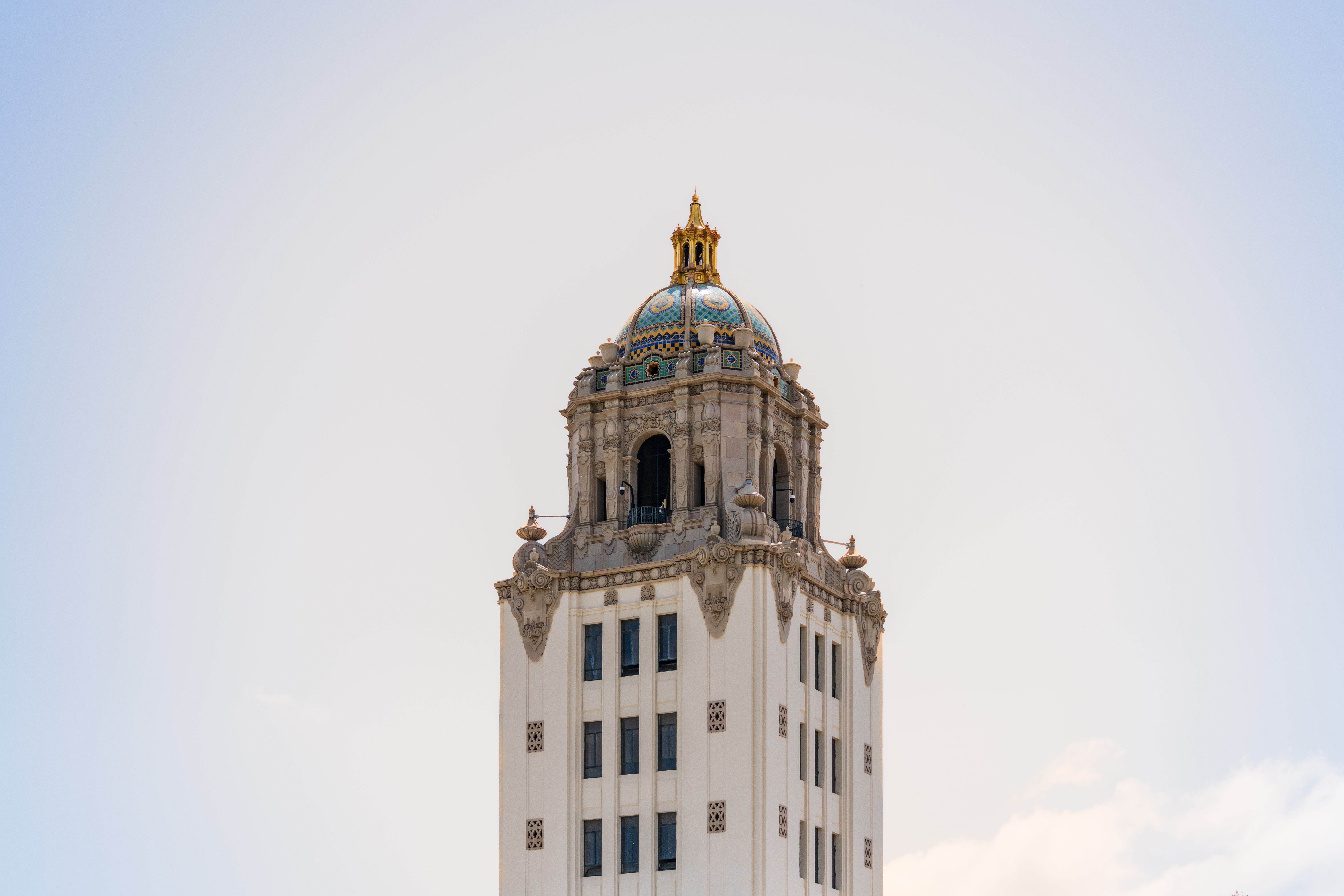 Elegant Beverly Hills City Hall Tower · Free Stock Photo