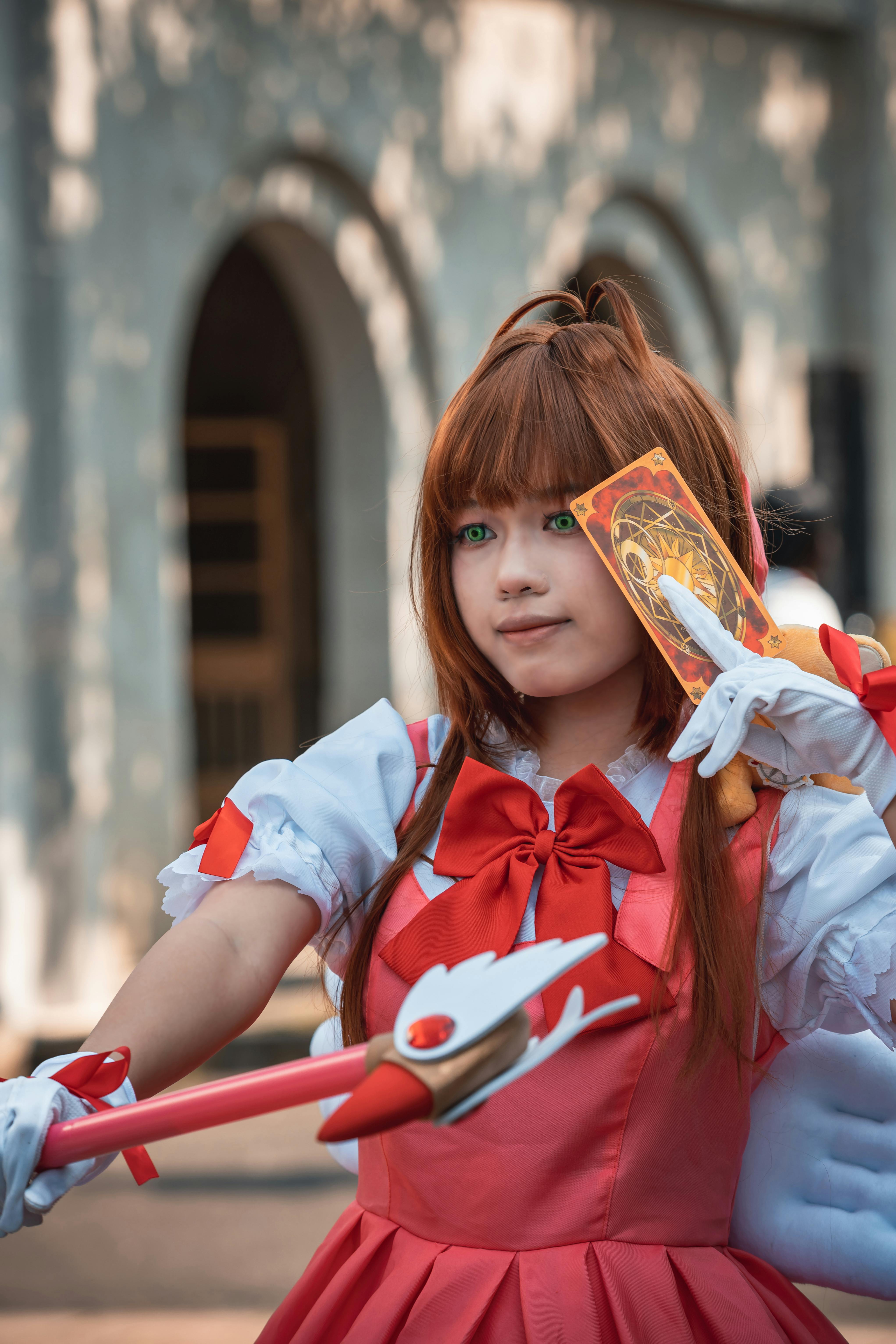 Cosplayer Posing as Iconic Anime Character Outdoors · Free Stock Photo