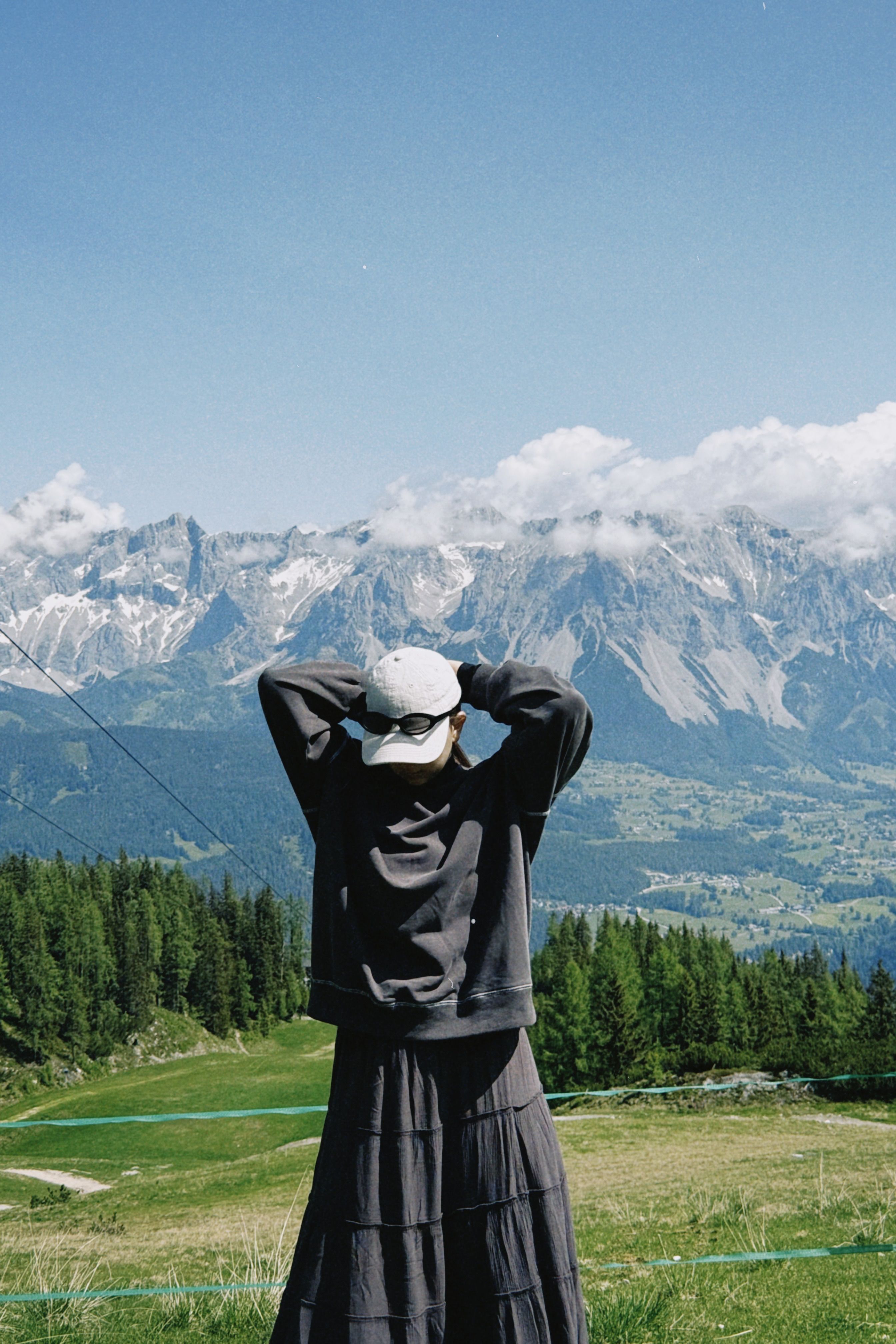Woman Enjoying Alpine Mountain Landscape View · Free Stock Photo