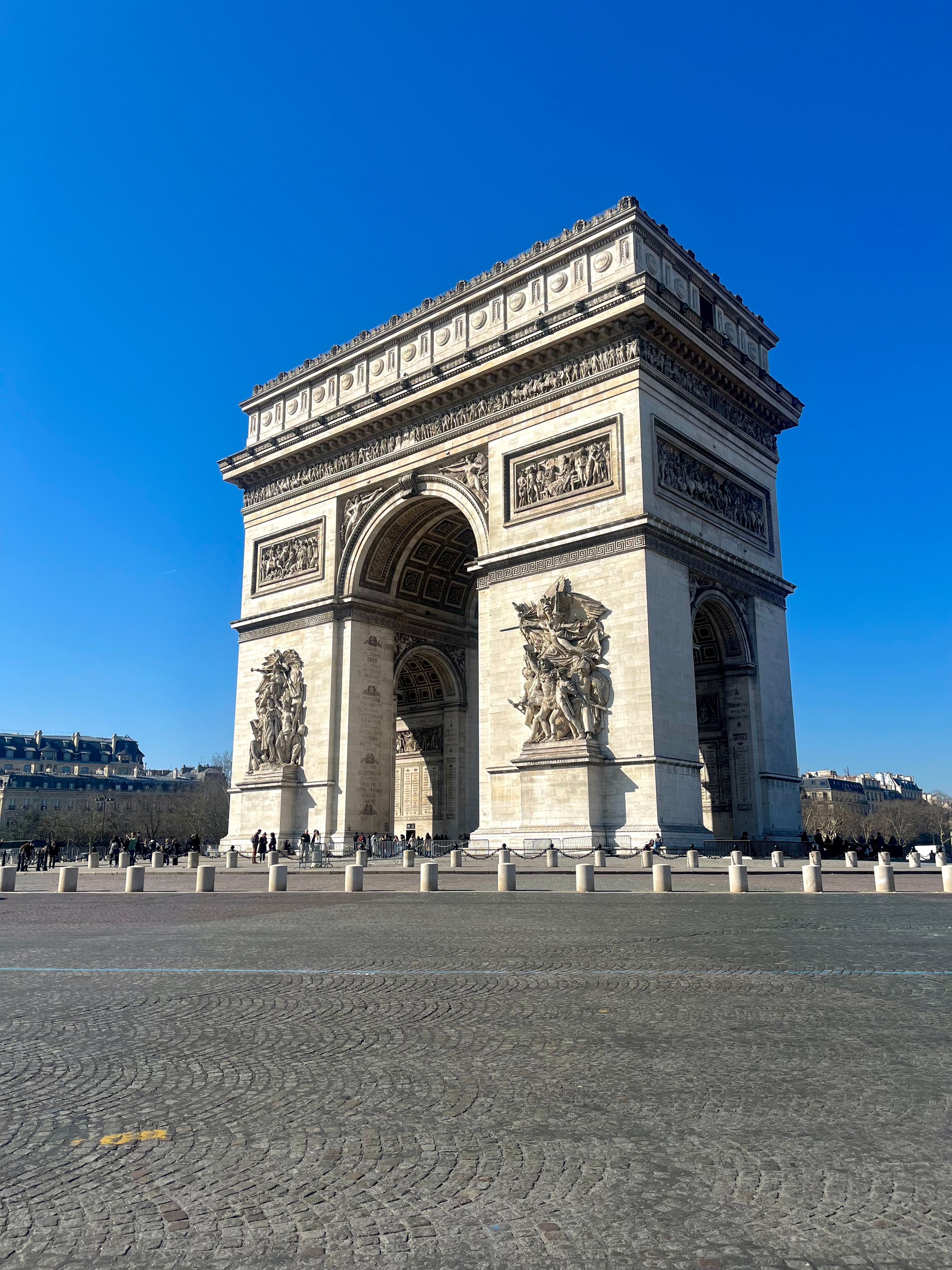 Vista Deslumbrante Do Arco Do Triunfo Em Paris · Foto profissional gratuita