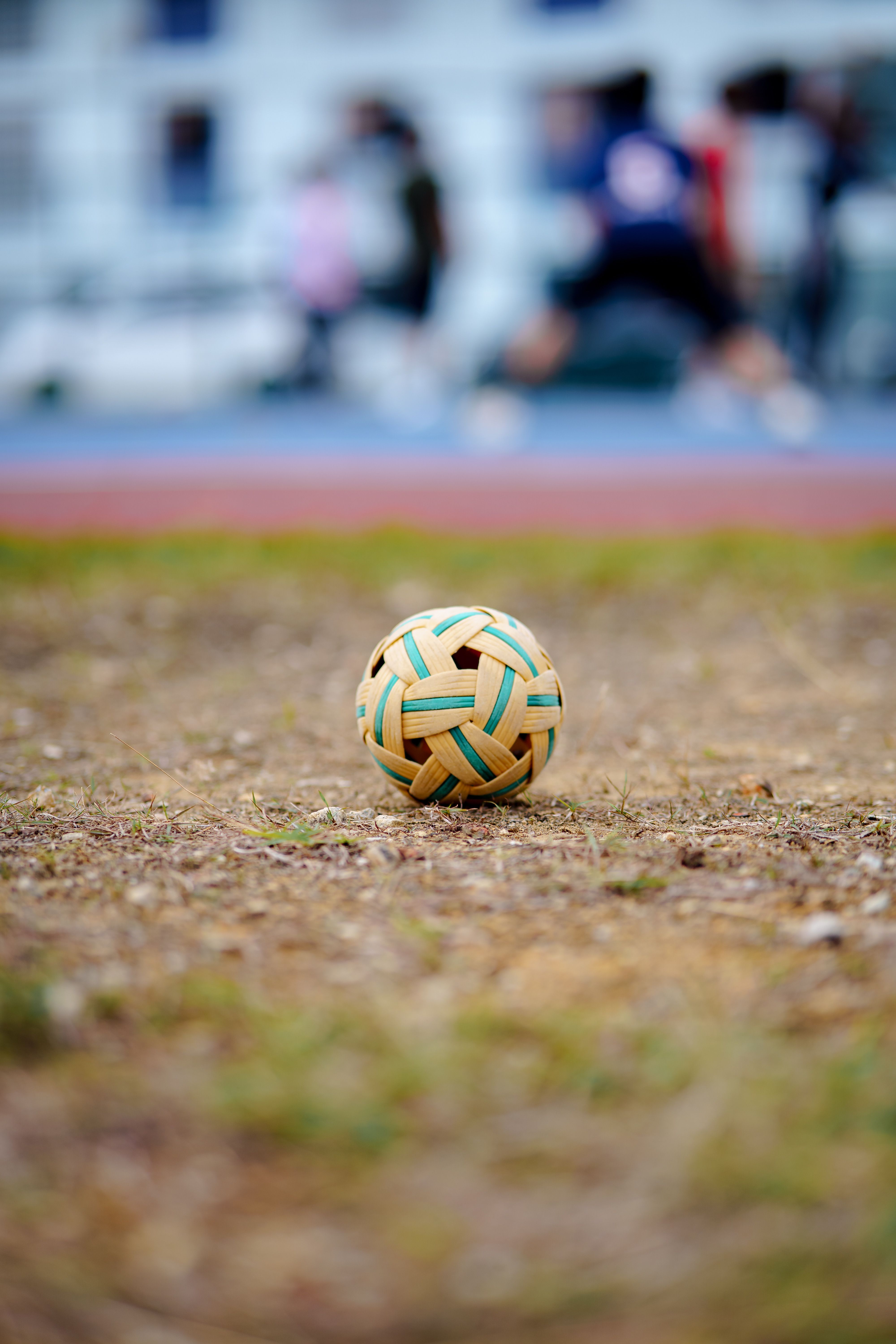 Sepak Takraw Ball on Outdoor Court · Free Stock Photo