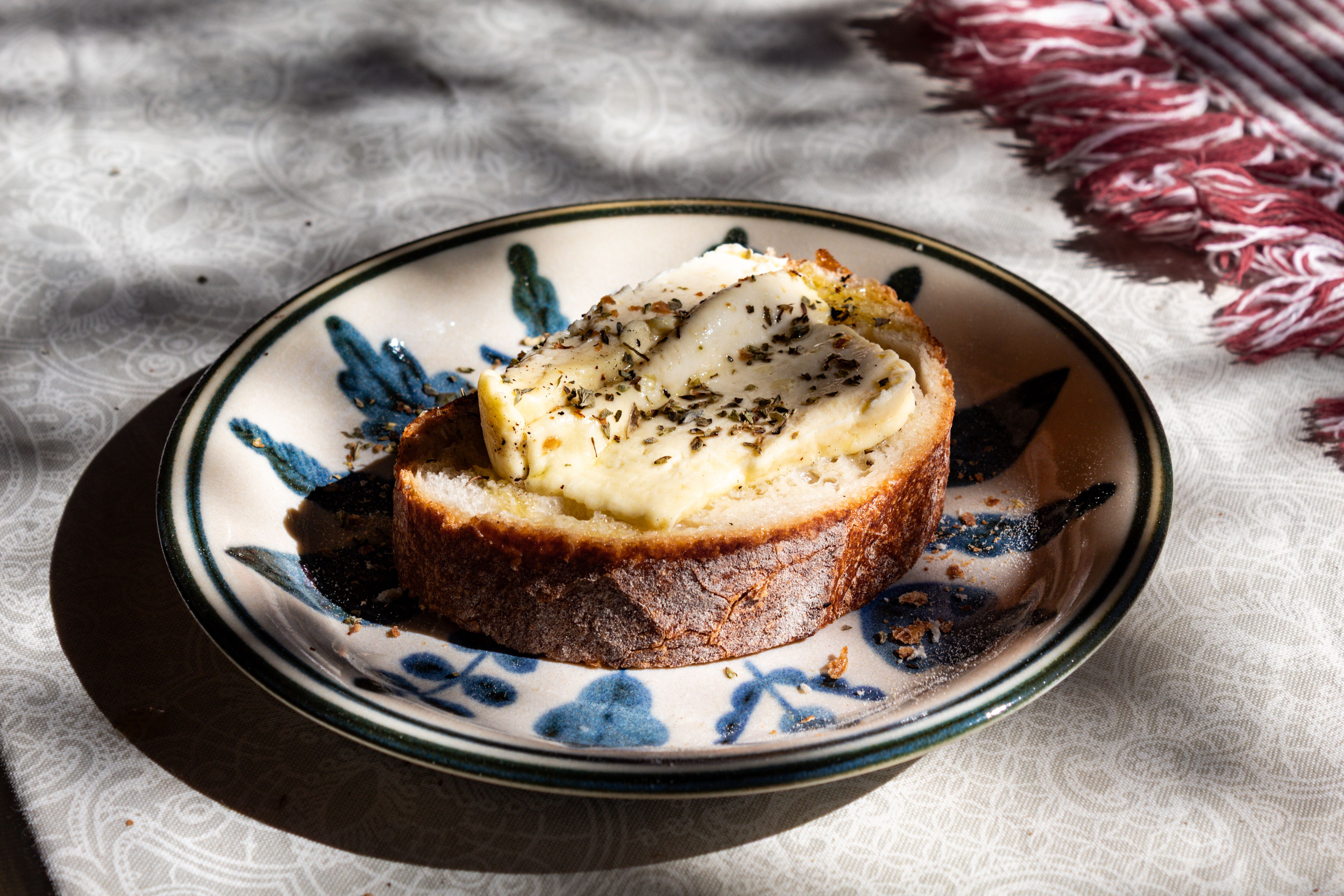Rustic Bread Slice with Cheese and Herbs in São Paulo · Free Stock Photo