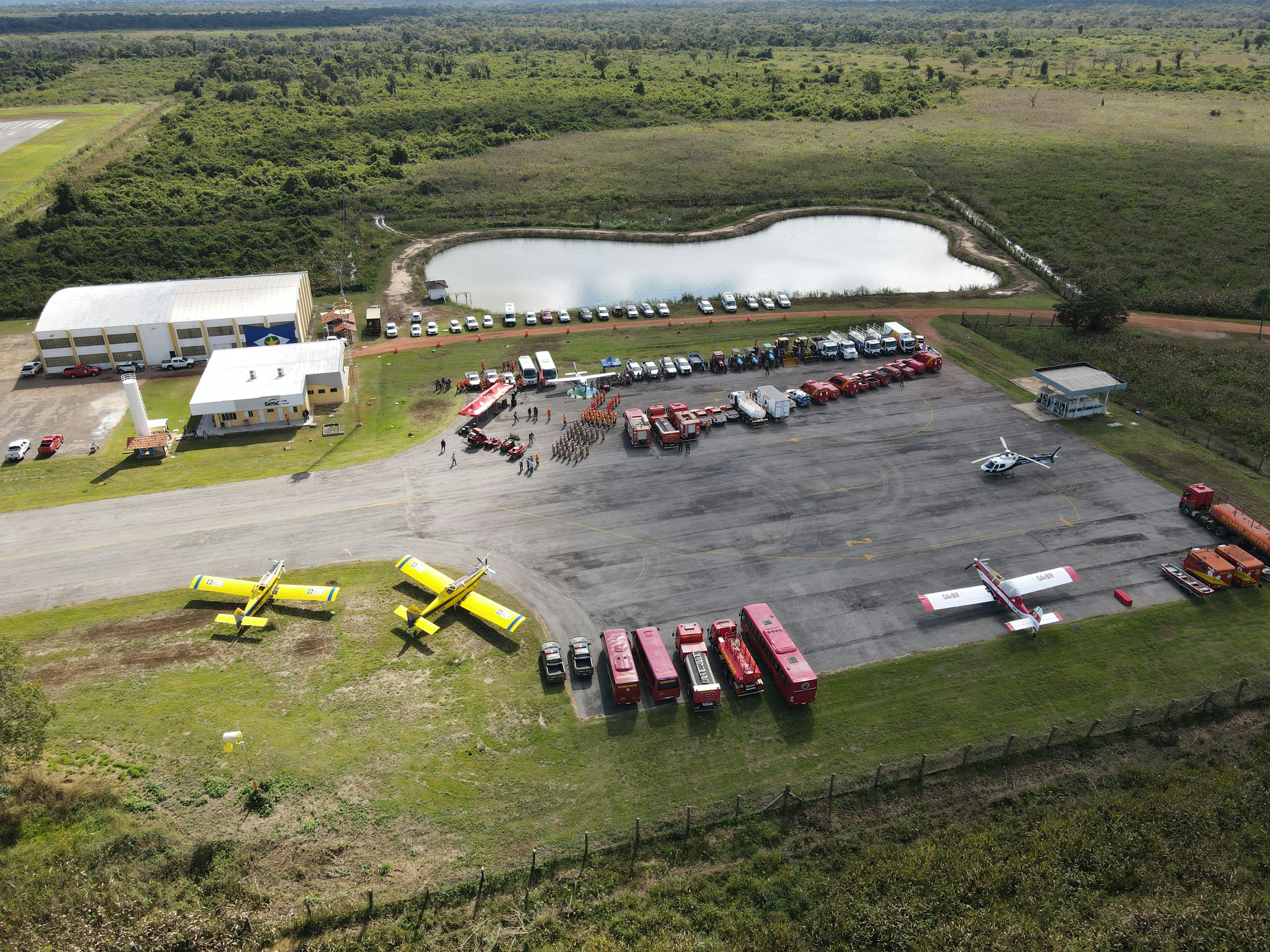 Aerial View of Firefighting Base in Brazil · Free Stock Photo