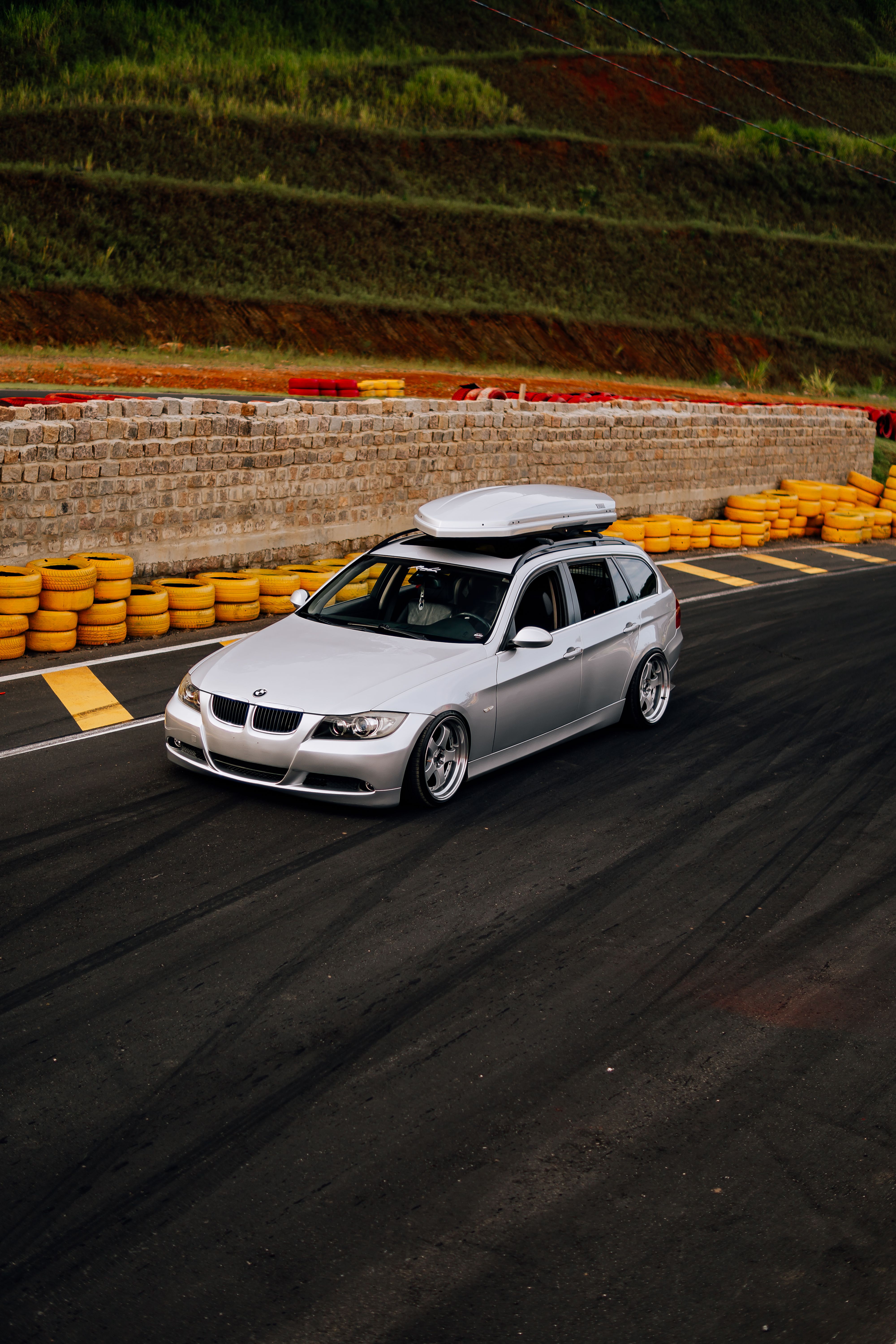 Silver BMW on Brazilian Race Track at Daytime · Free Stock Photo