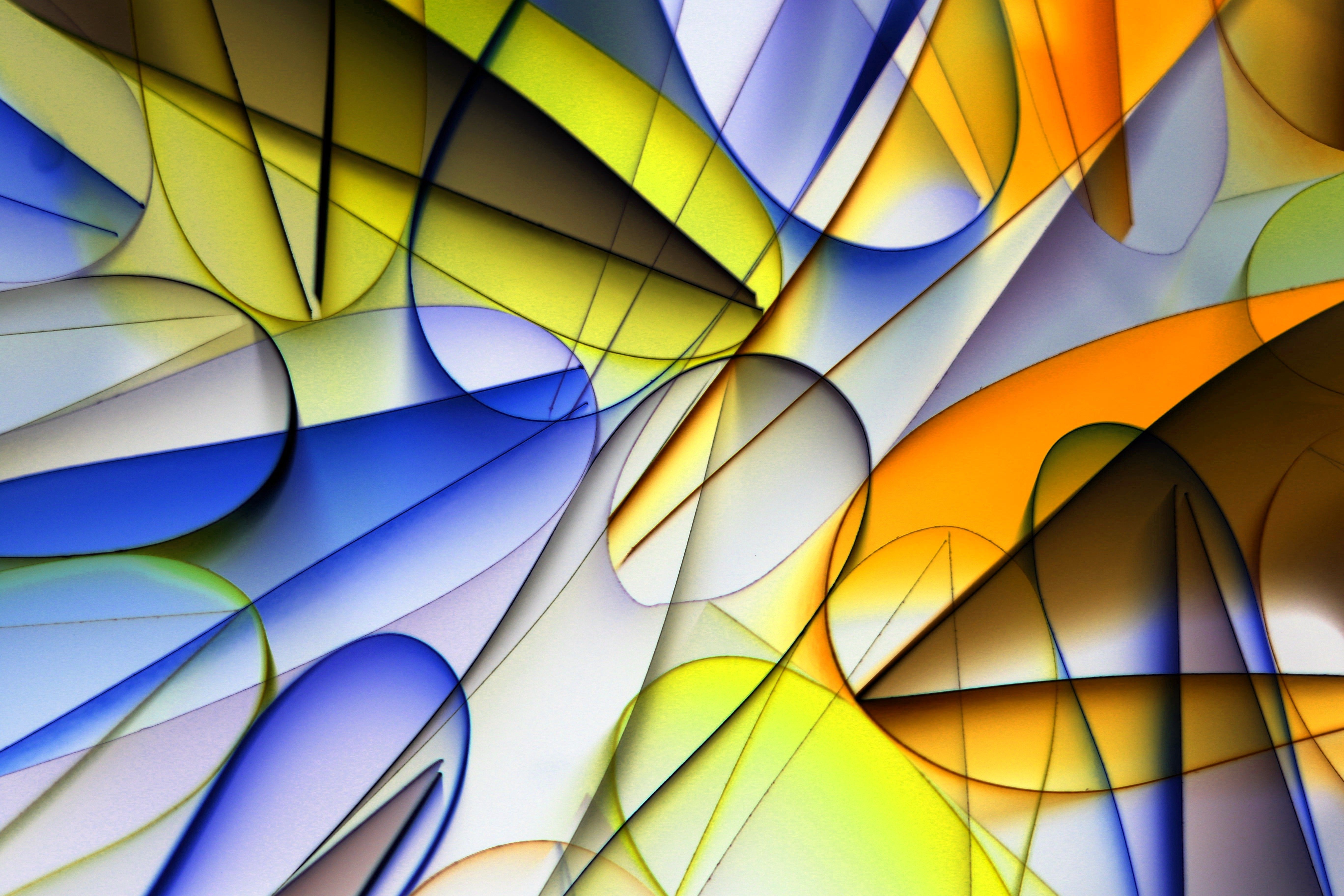 Colorful Abstract Composition with Geometric Patterns · Free Stock Photo