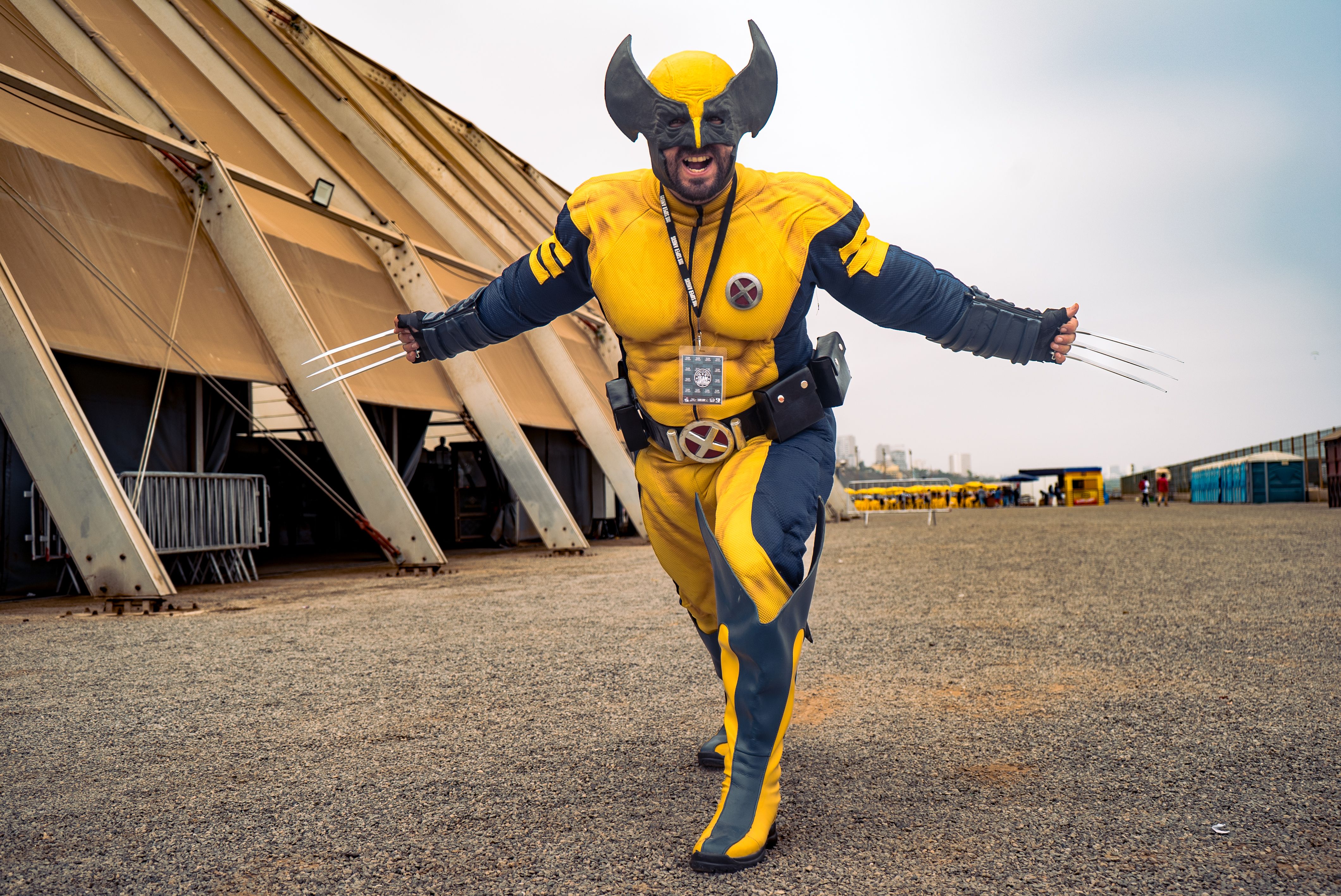 Cosplayer in Vibrant Wolverine Costume Outdoors · Free Stock Photo