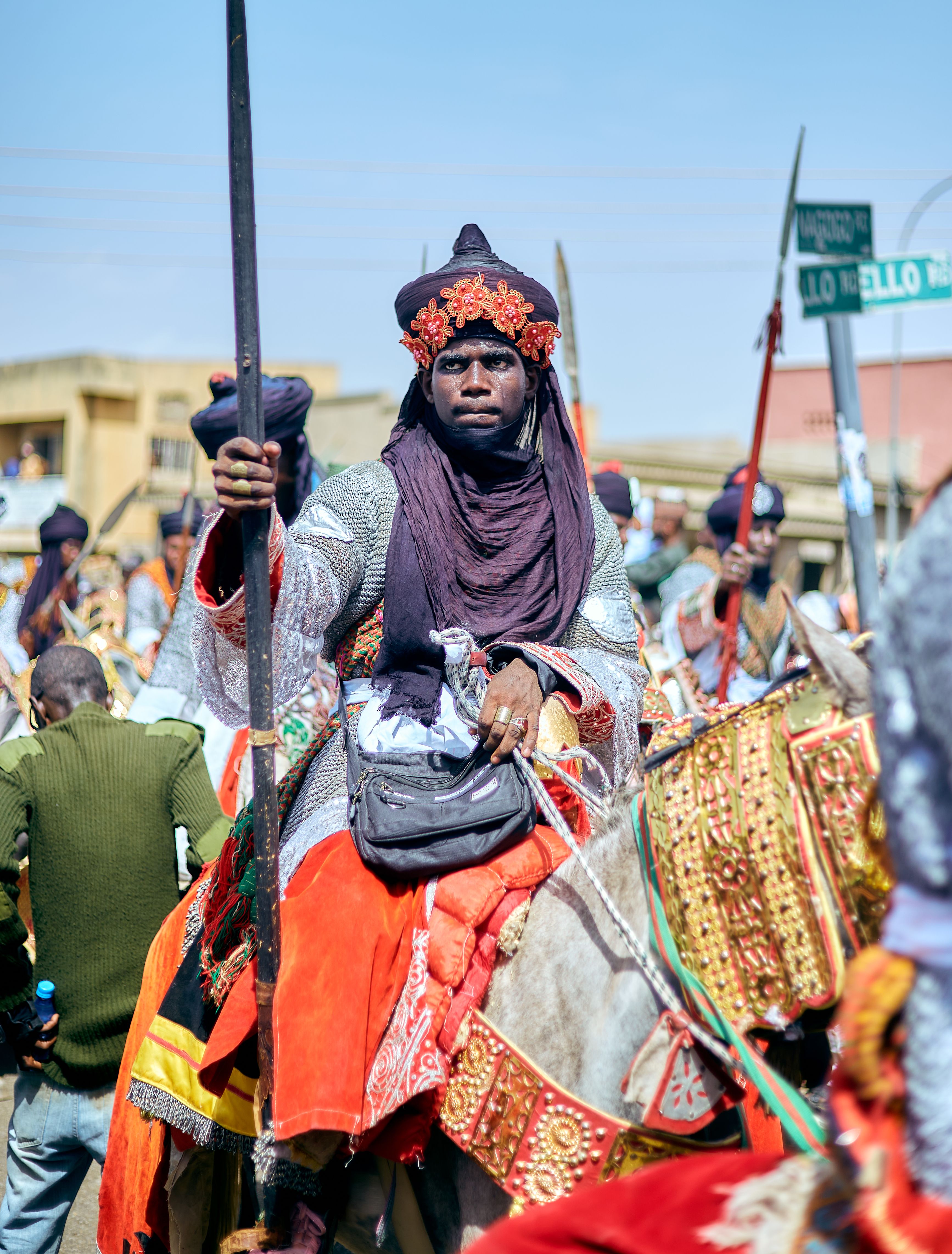 Cultural Horseback Procession in Festive Attire · Free Stock Photo