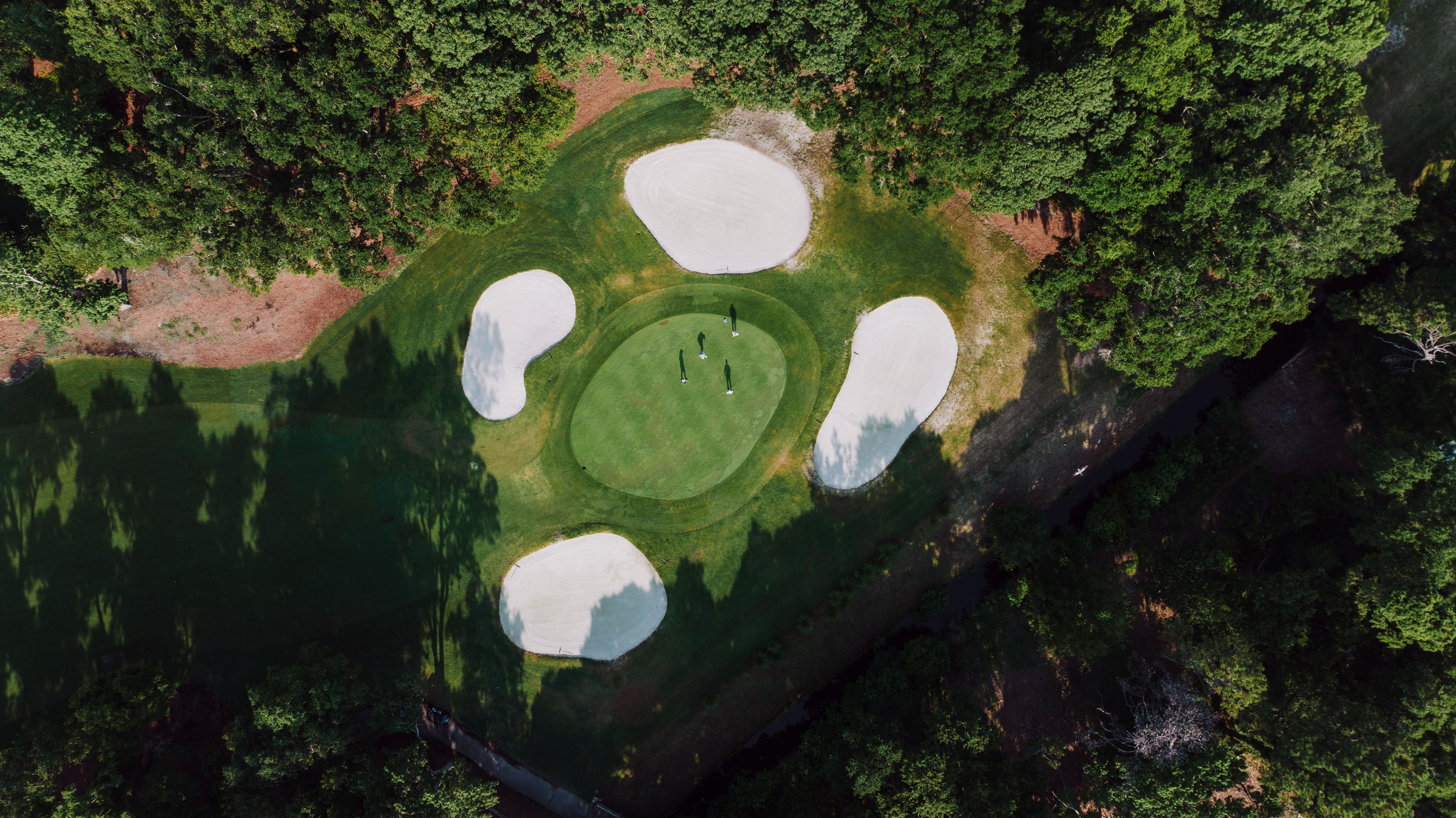 Aerial View of Golf Course in Summer on Hilton Head · Free Stock Photo