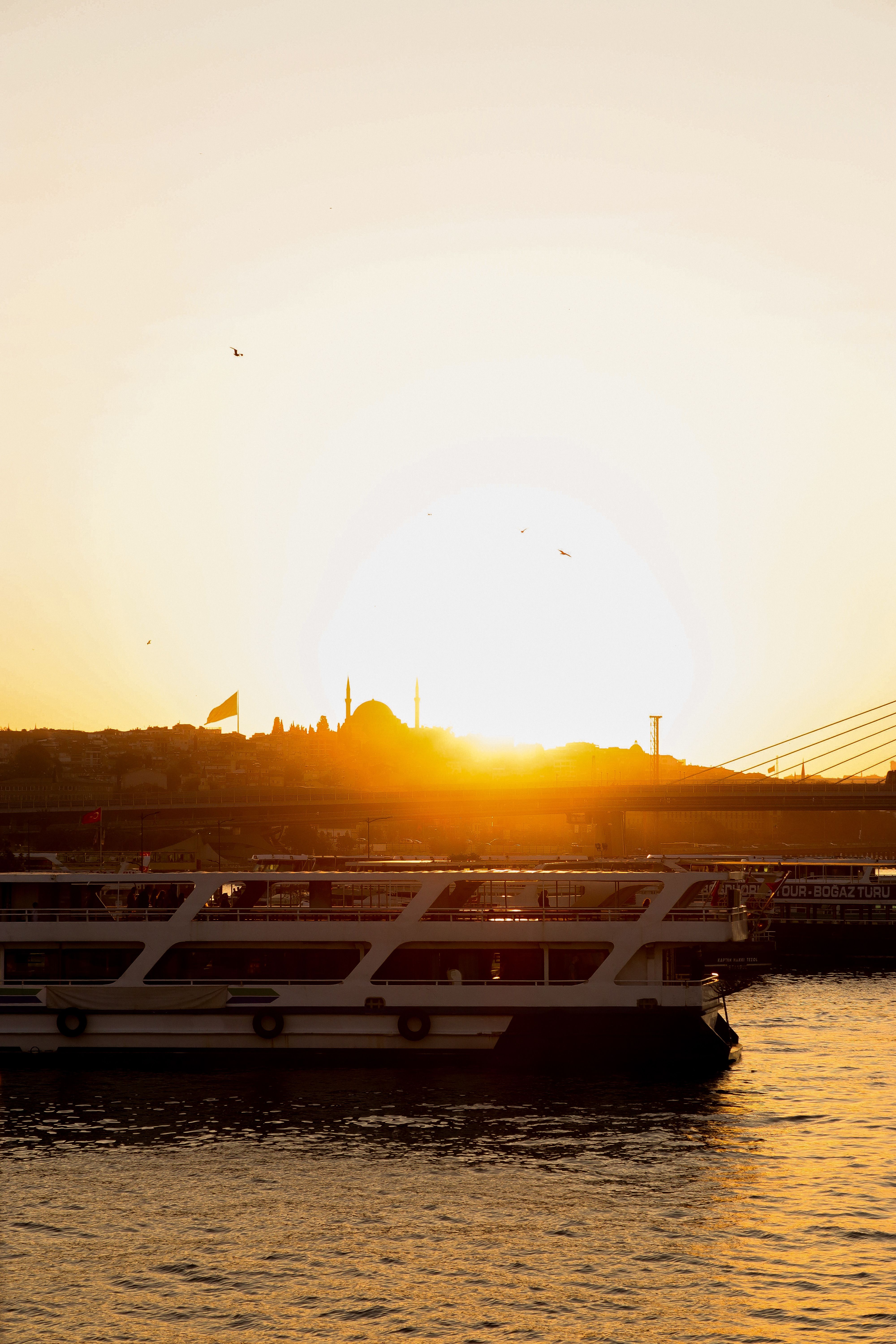 Scenic Sunset Boat Ride on a Serene River · Free Stock Photo