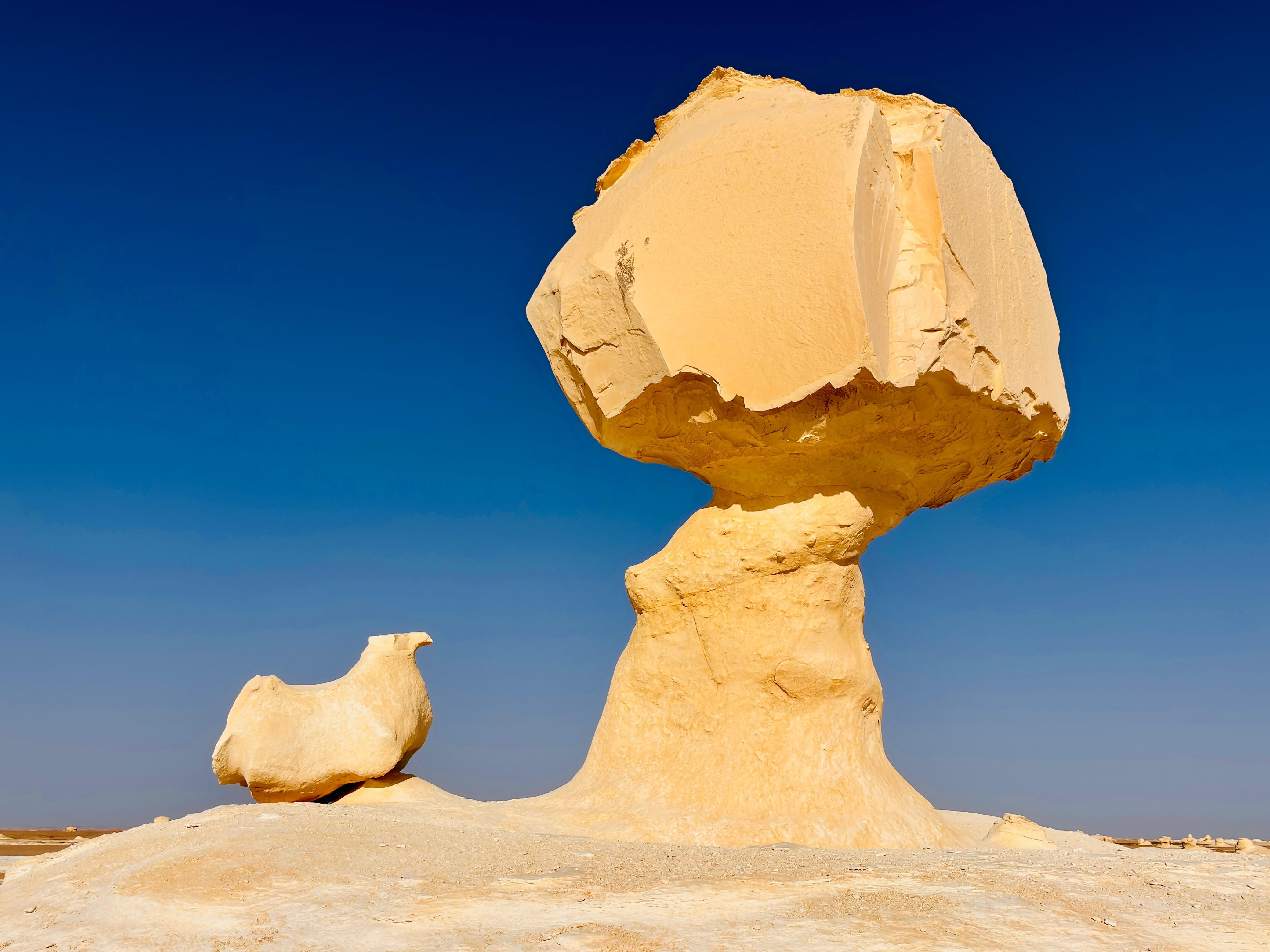 Unique Rock Formation in the White Desert of Egypt · Free Stock Photo