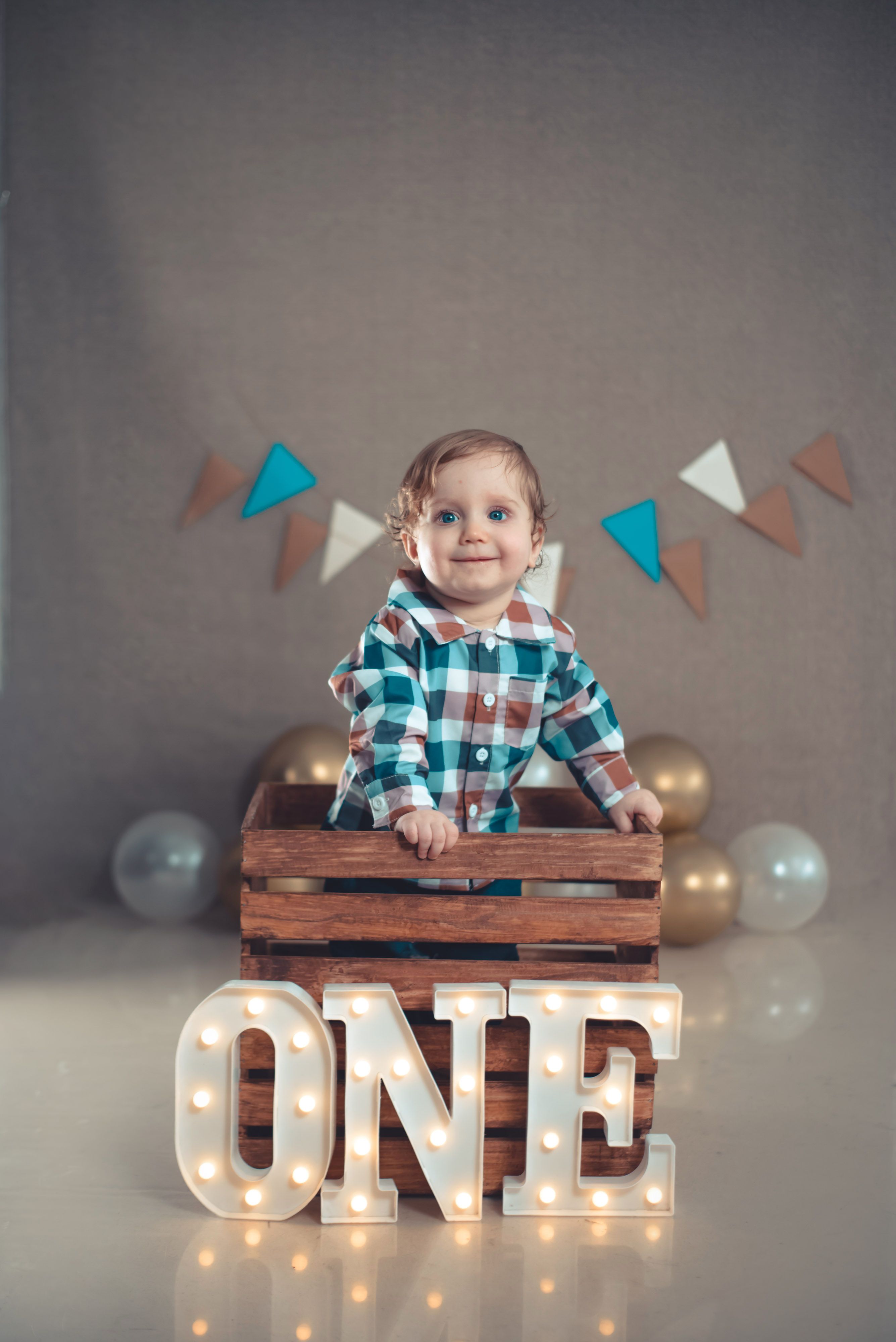 First Birthday Celebration Portrait in Studio · Free Stock Photo