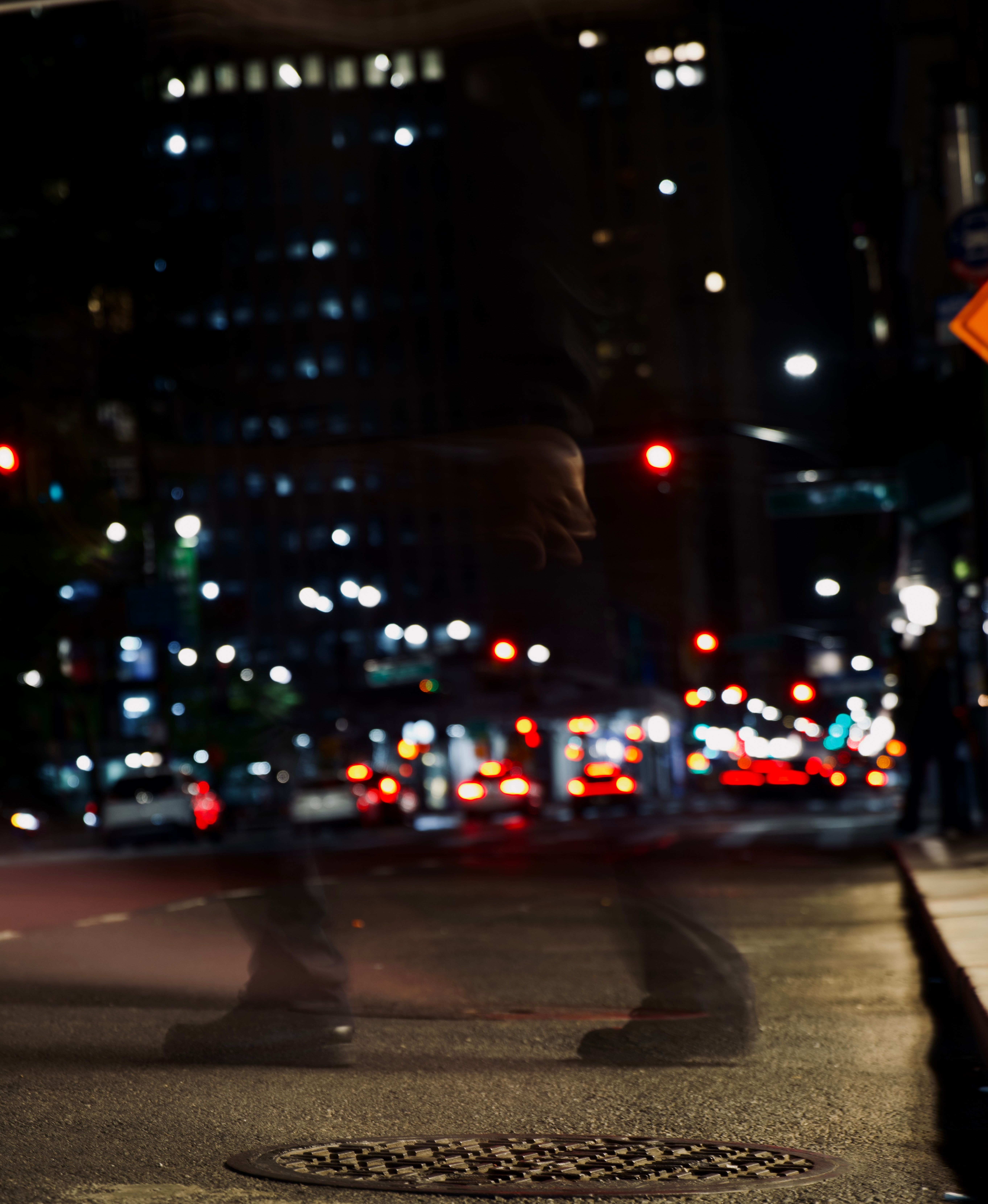 Moody Urban Night Scene with Motion Blur · Free Stock Photo