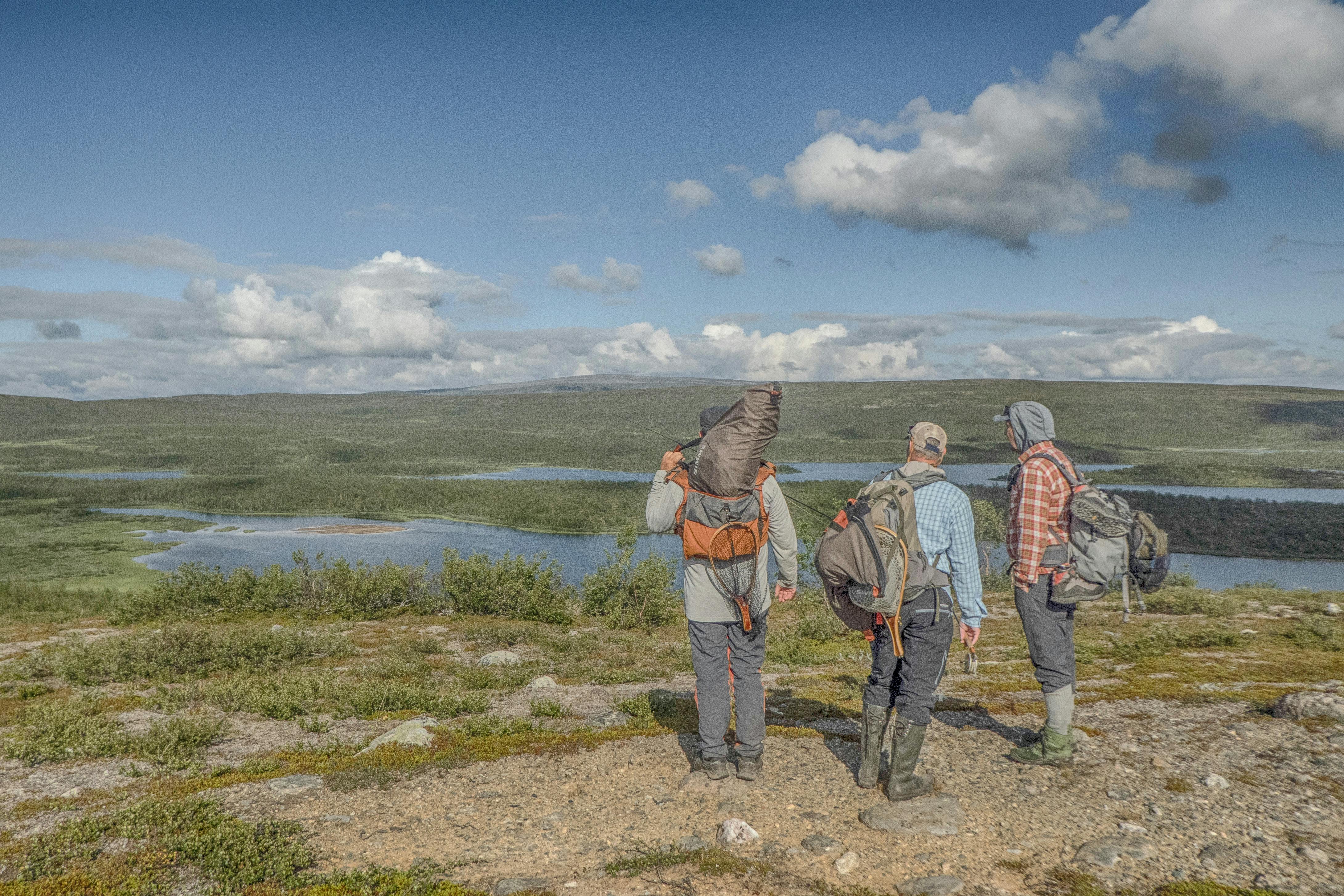 Hikers Overlook Scenic Lake Landscape · Free Stock Photo