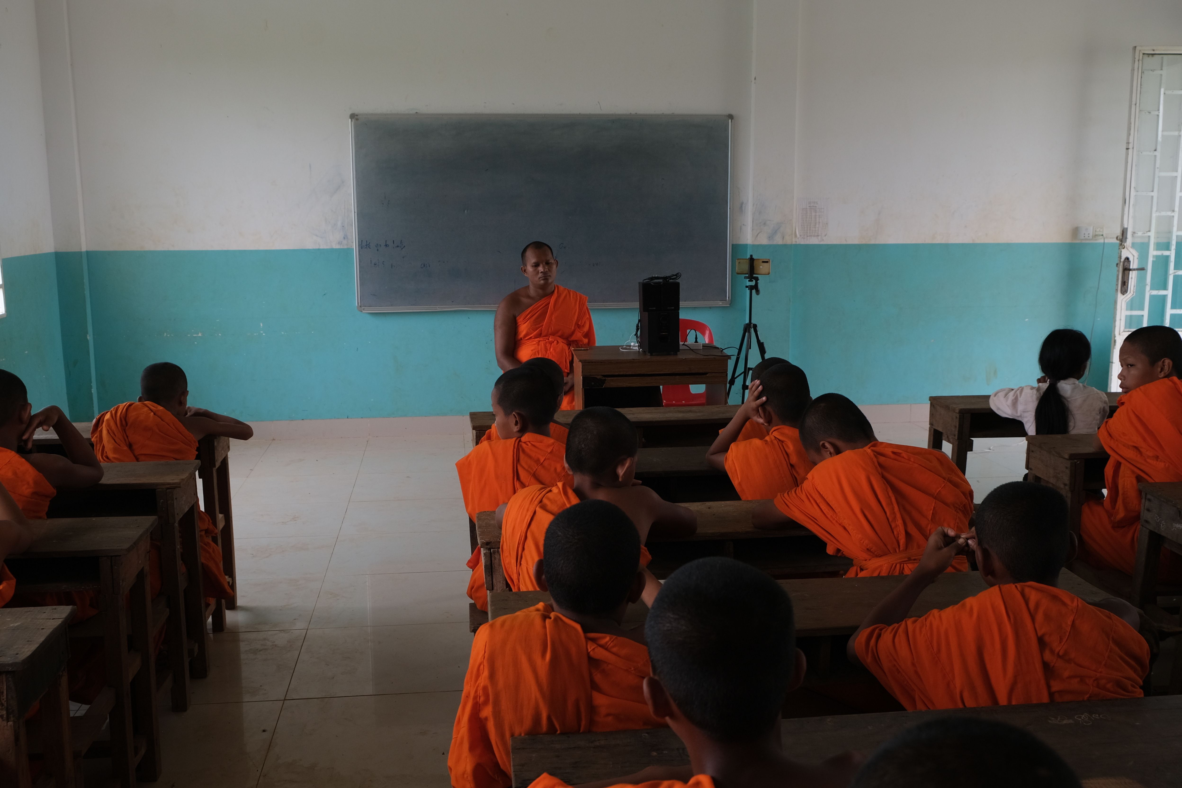 Buddhist Monks in Classroom Setting, Cambodia · Free Stock Photo