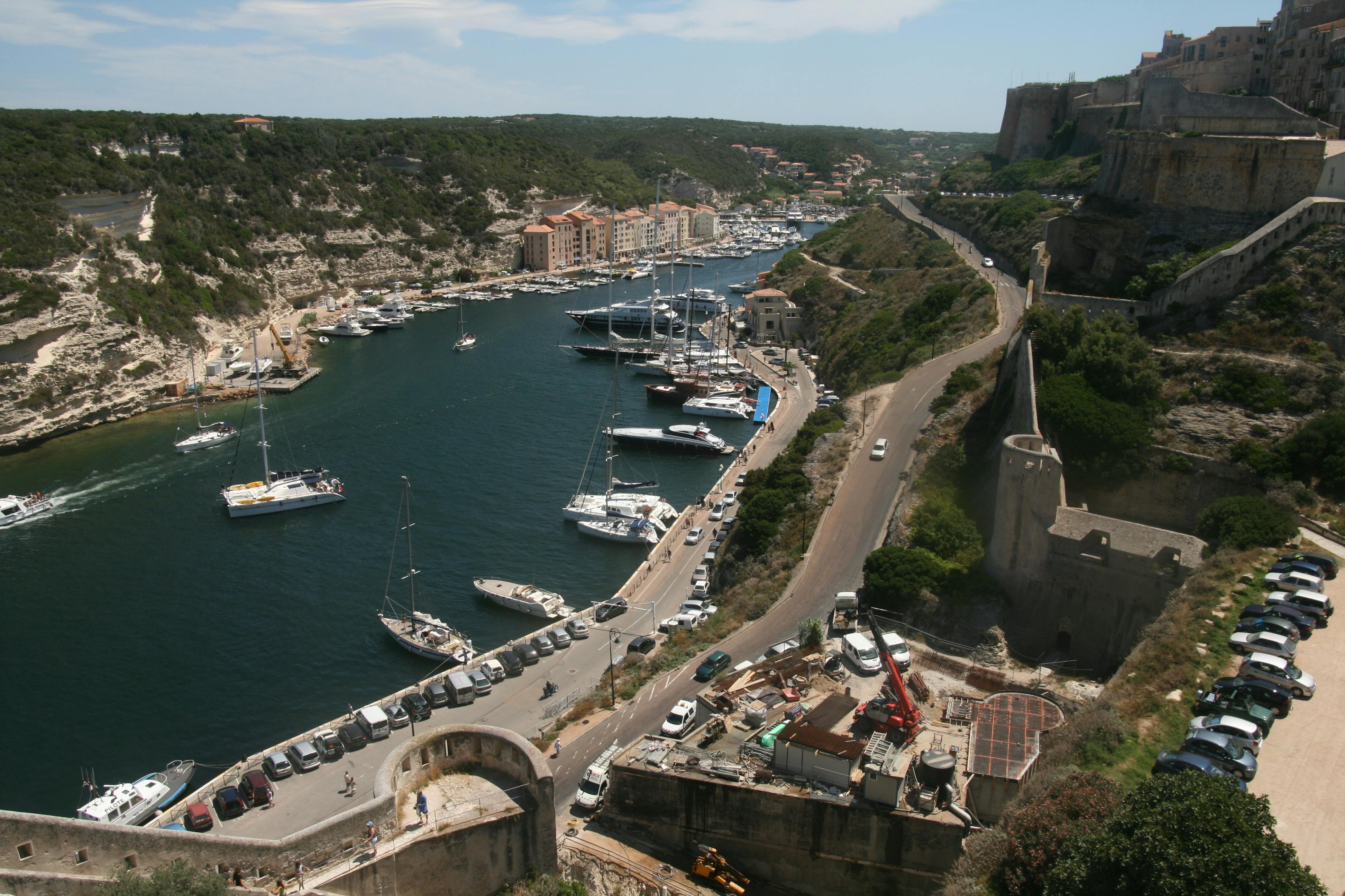 Boats in Bonifacio Marina, Corsica Scenic View · Free Stock Photo