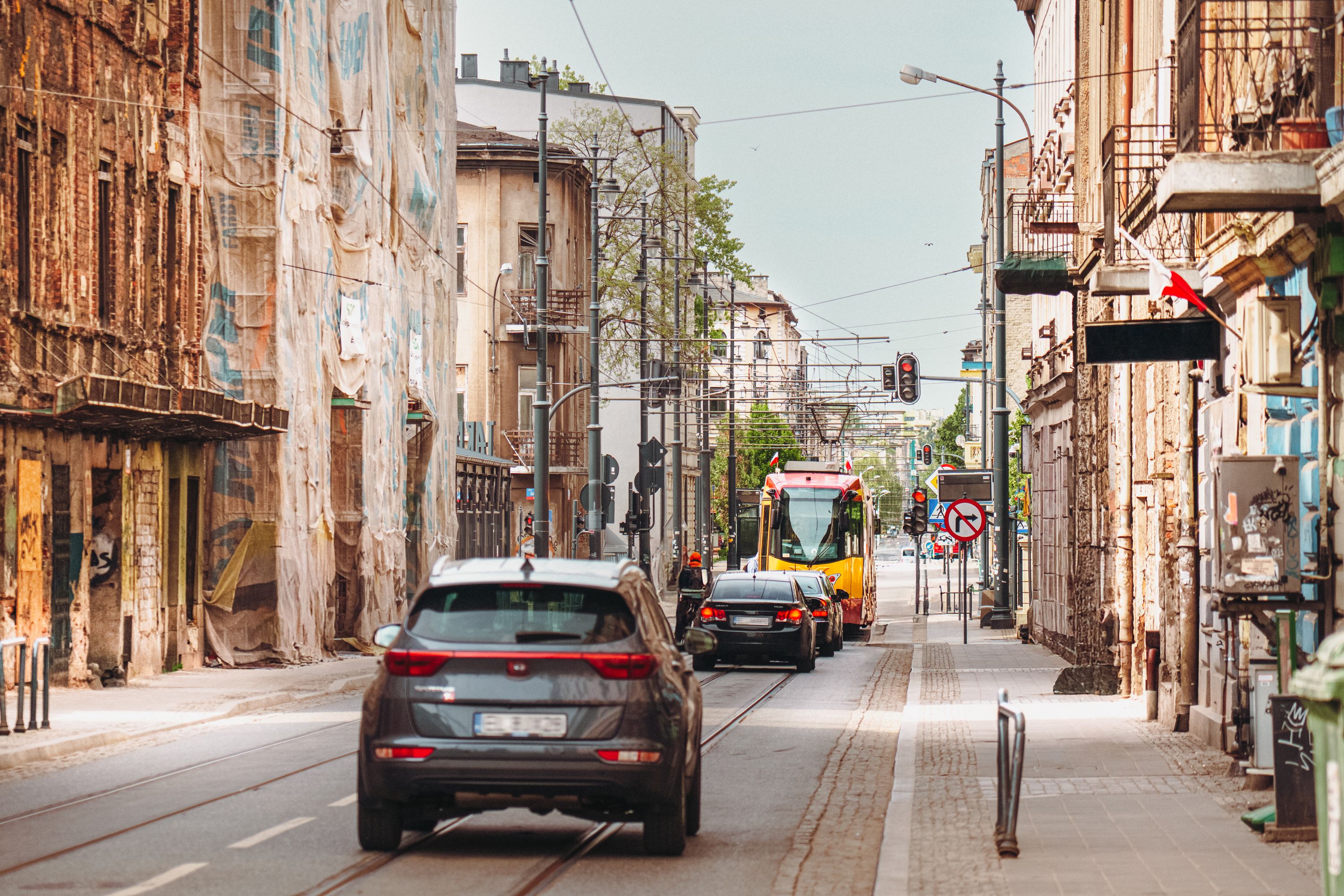 Historic Urban Street View in Łódź, Poland · Free Stock Photo