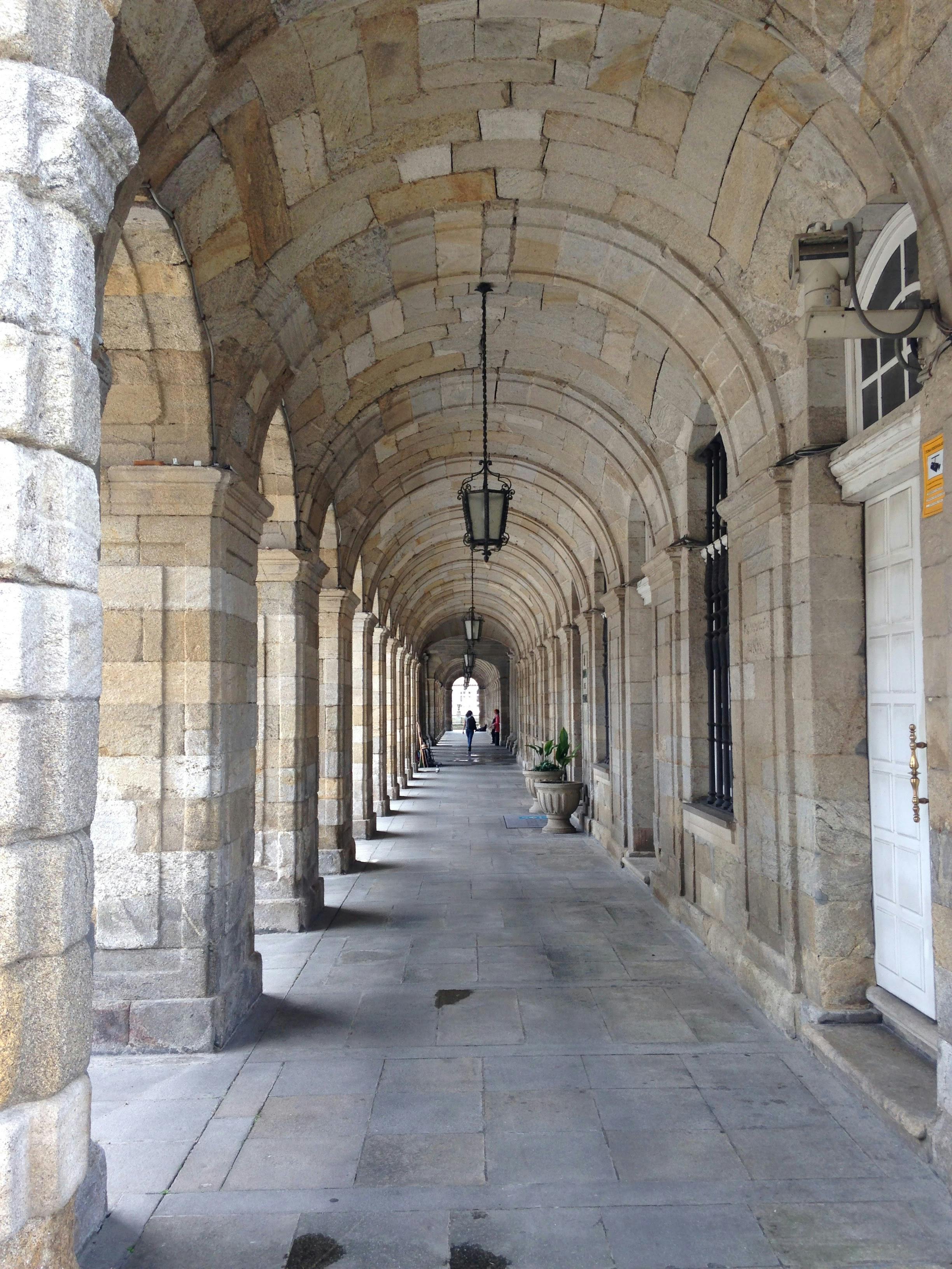 Historic Stone Arcade in Santiago de Compostela · Free Stock Photo