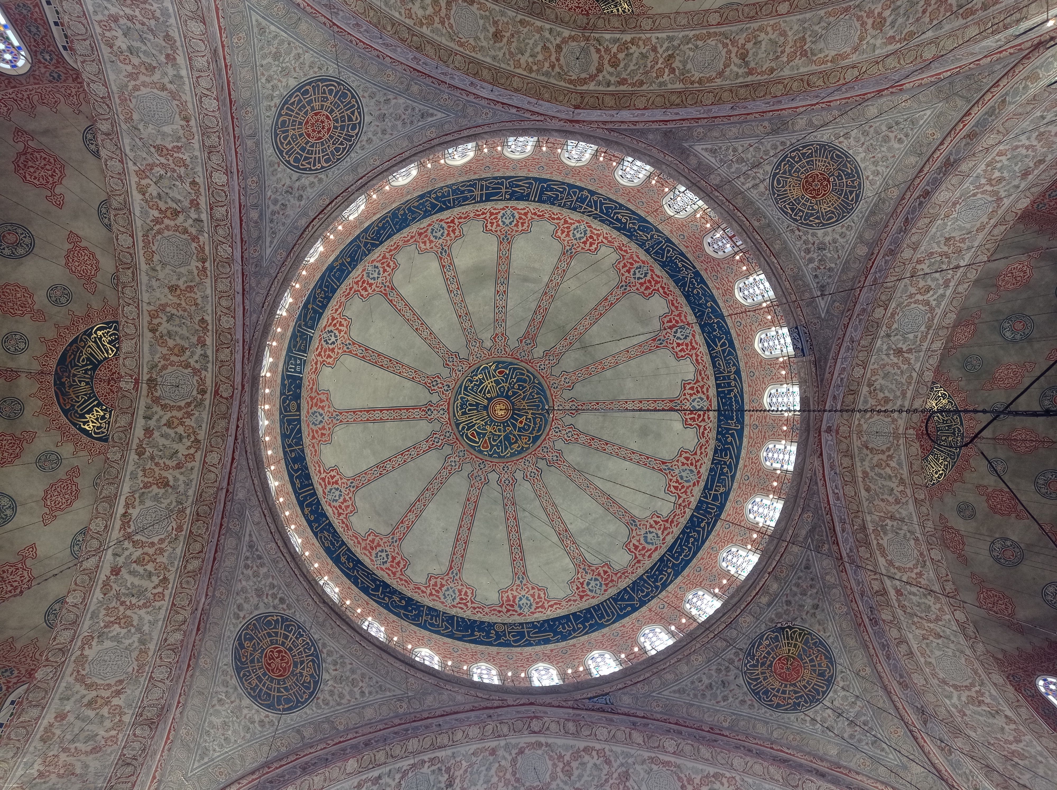 Intricate Dome Ceiling of a Historic Mosque · Free Stock Photo