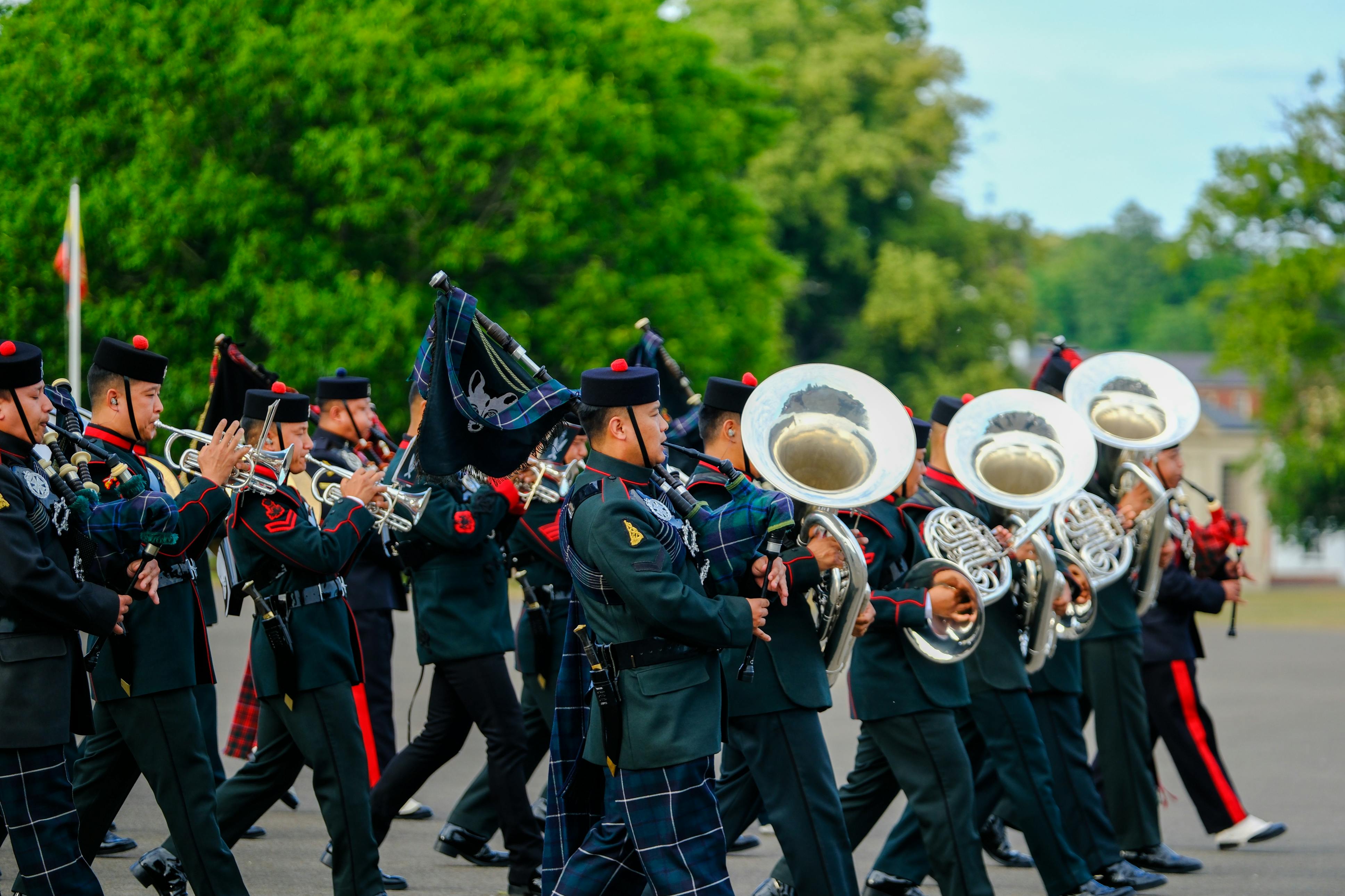 Gurkha Soldiers Marching in Camberley Parade · Free Stock Photo