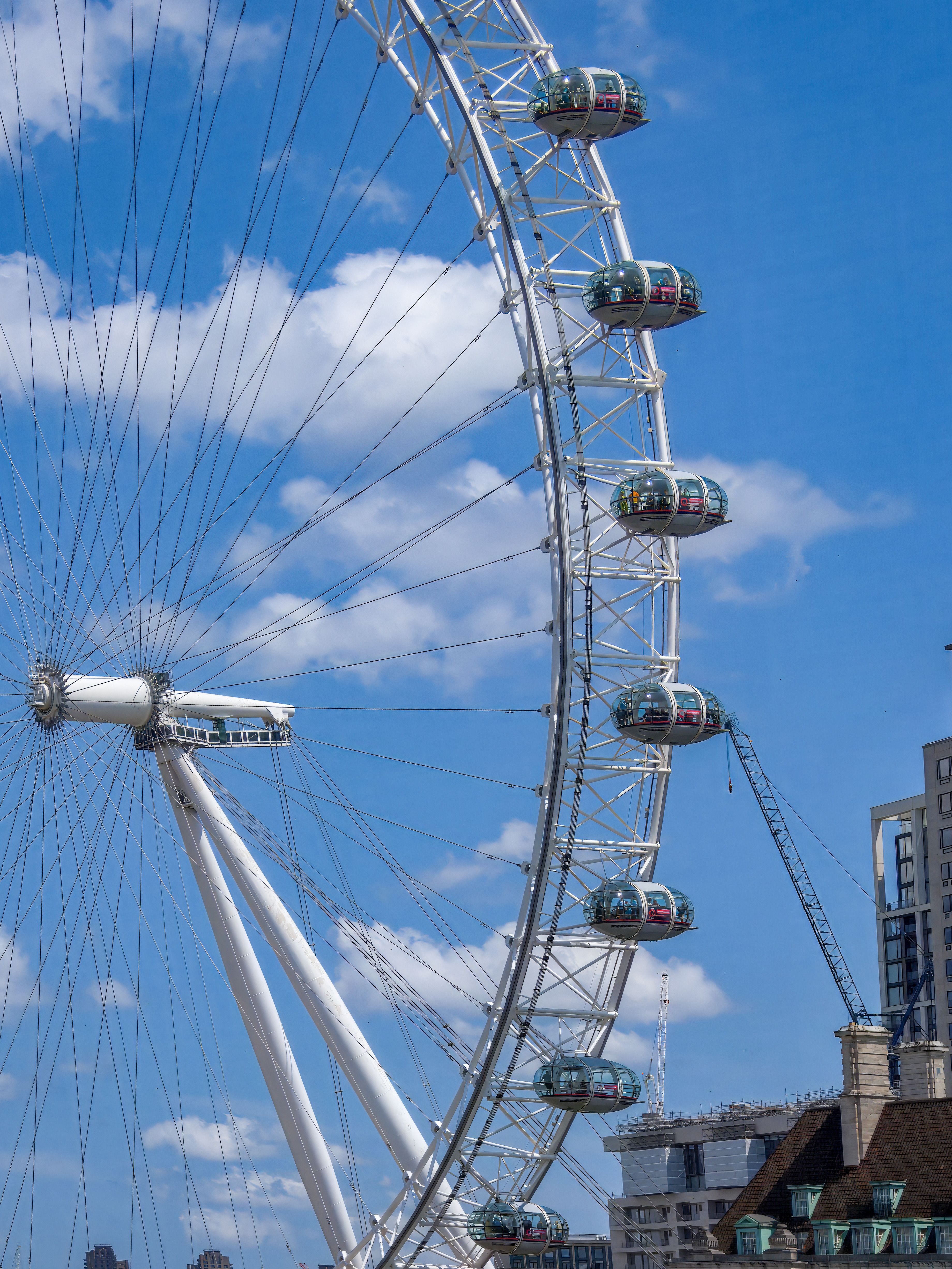 Iconic London Ferris Wheel Against Blue Sky · Free Stock Photo