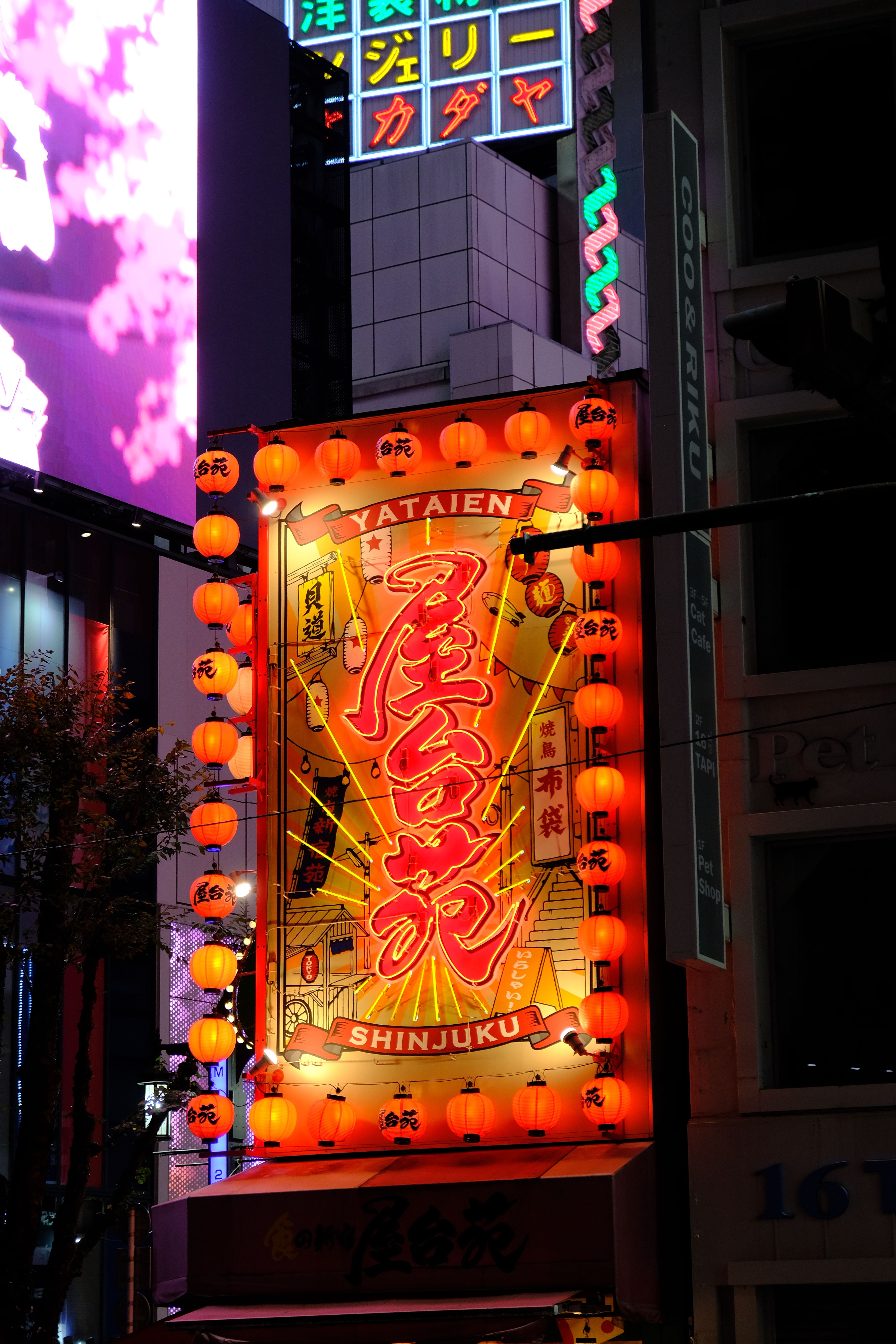 Vivid Neon Sign in Tokyo's Shinjuku District · Free Stock Photo
