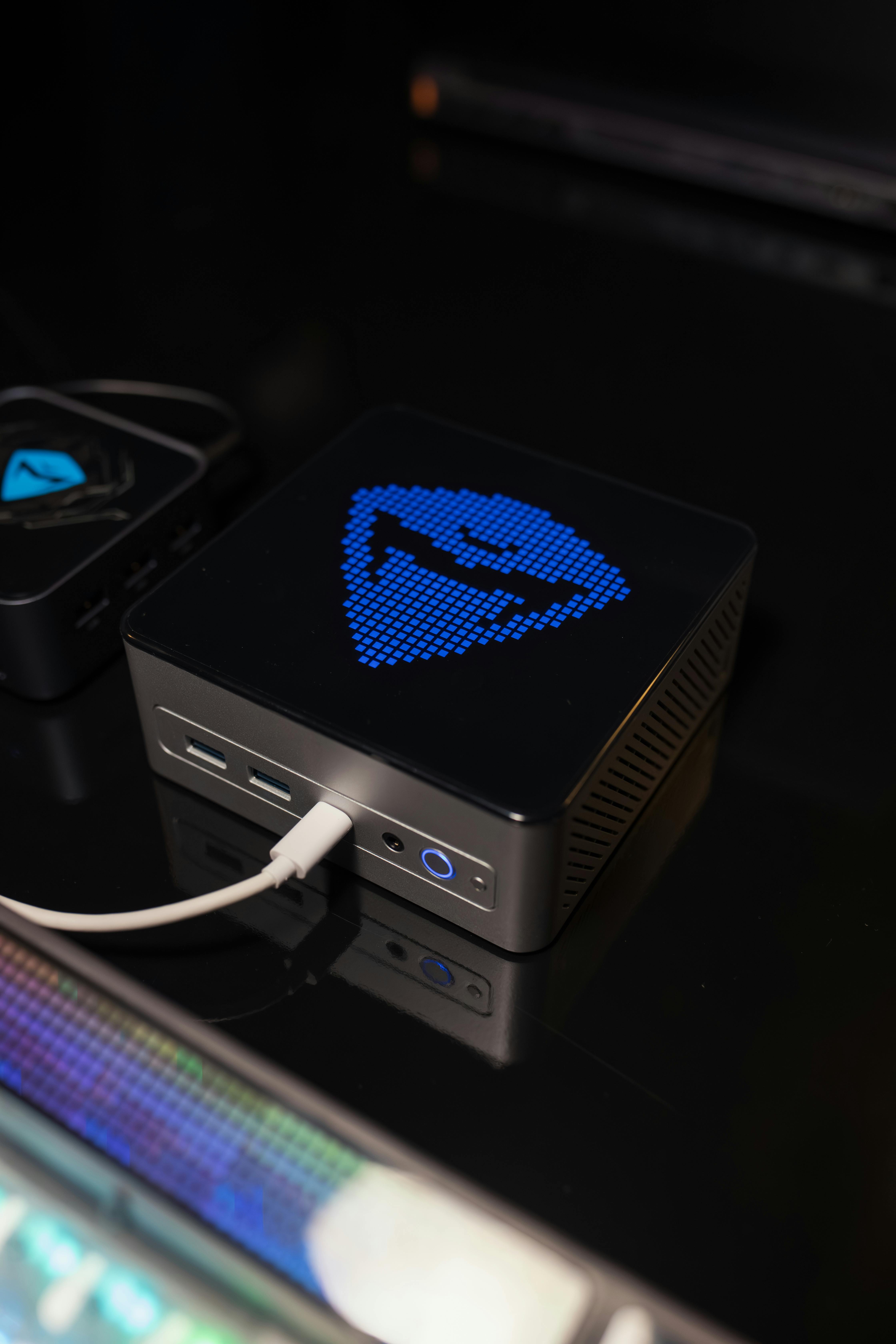 Compact Mini PC with Digital Display · Free Stock Photo