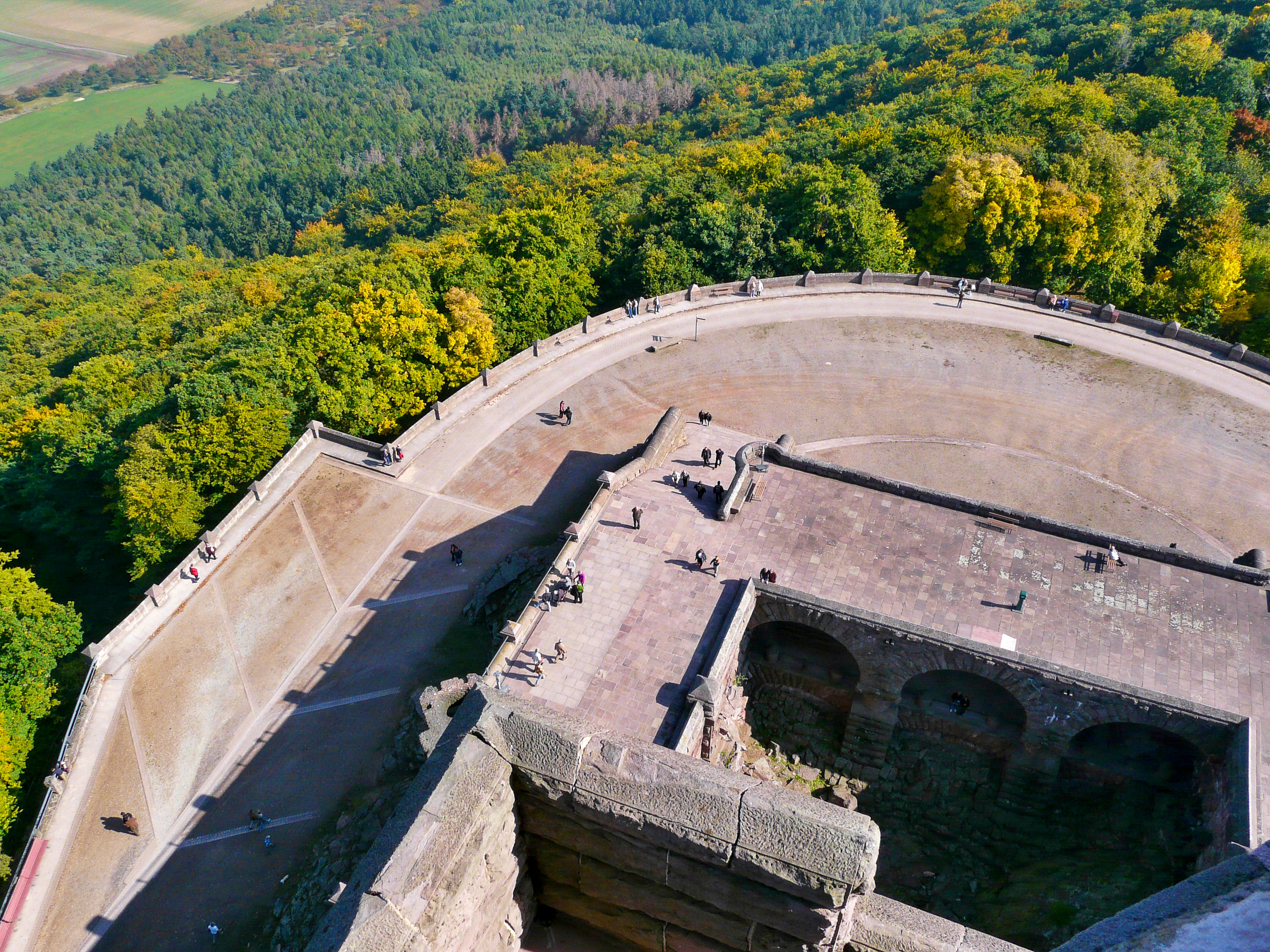 Aerial View of Historical Fortress with Scenic Landscape · Free Stock Photo