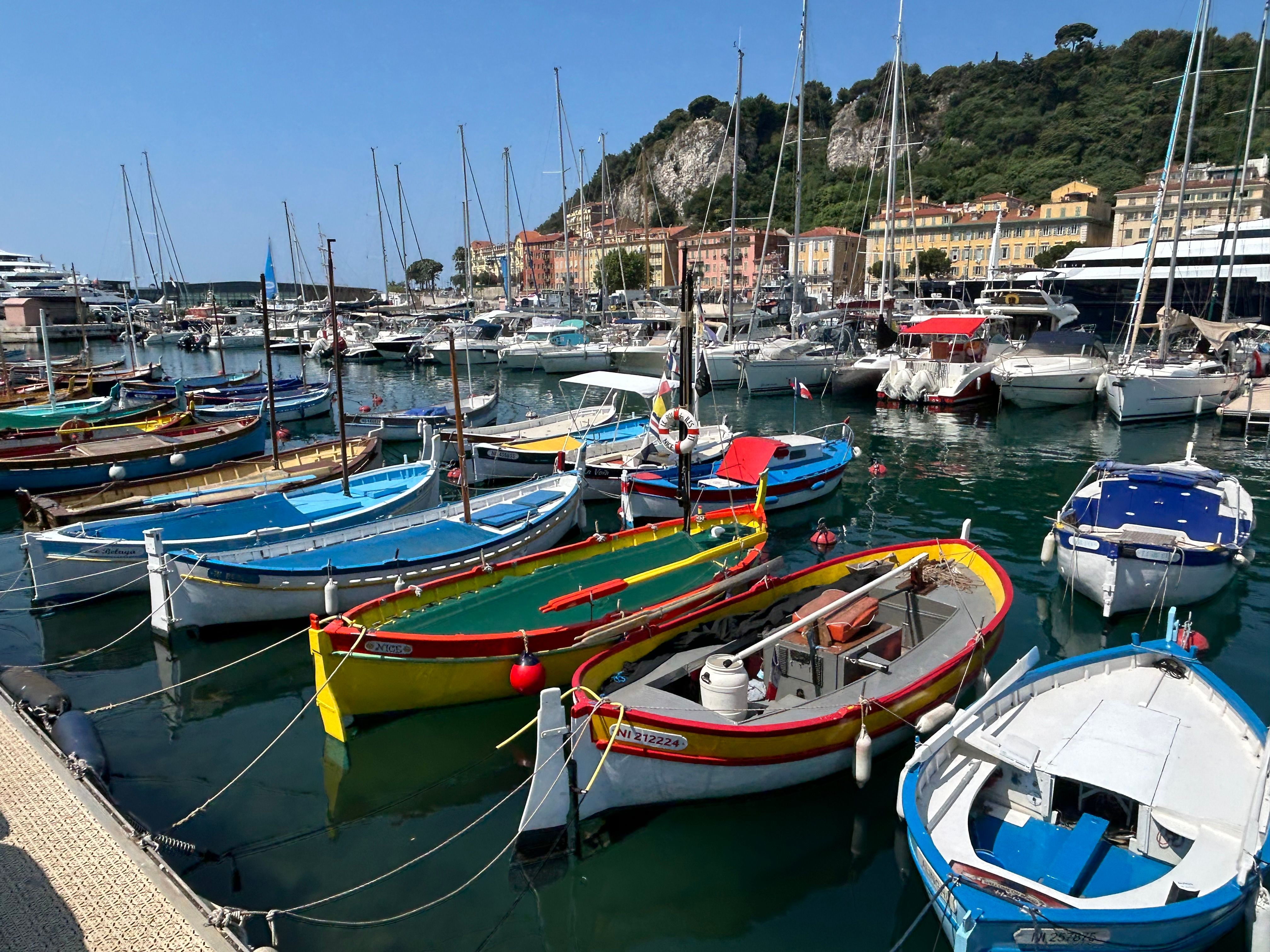 Colorful Boats Docked in Nice Harbor, France · Free Stock Photo