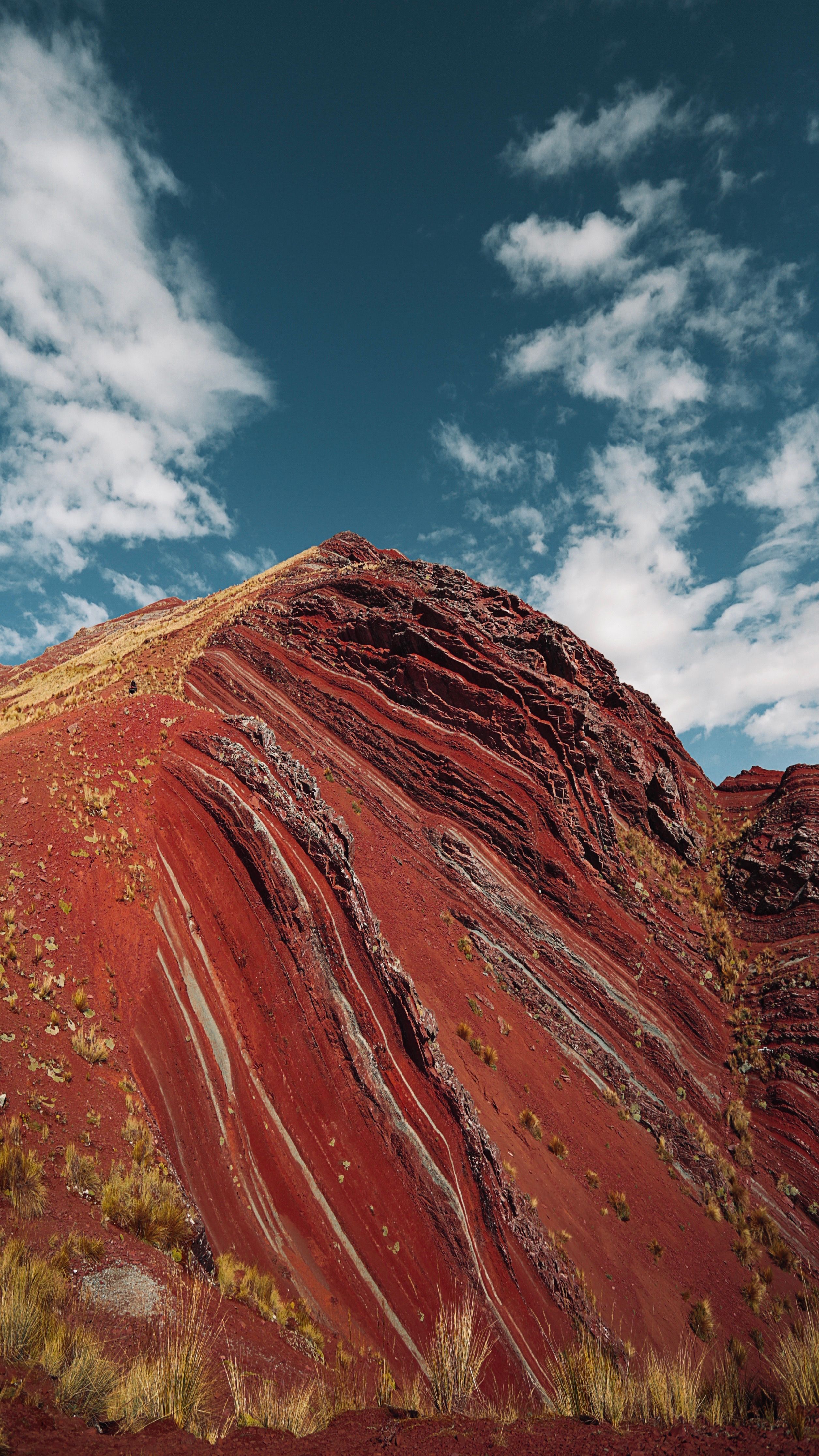 Striking Red Mountain in Layo, Cusco, Peru · Free Stock Photo