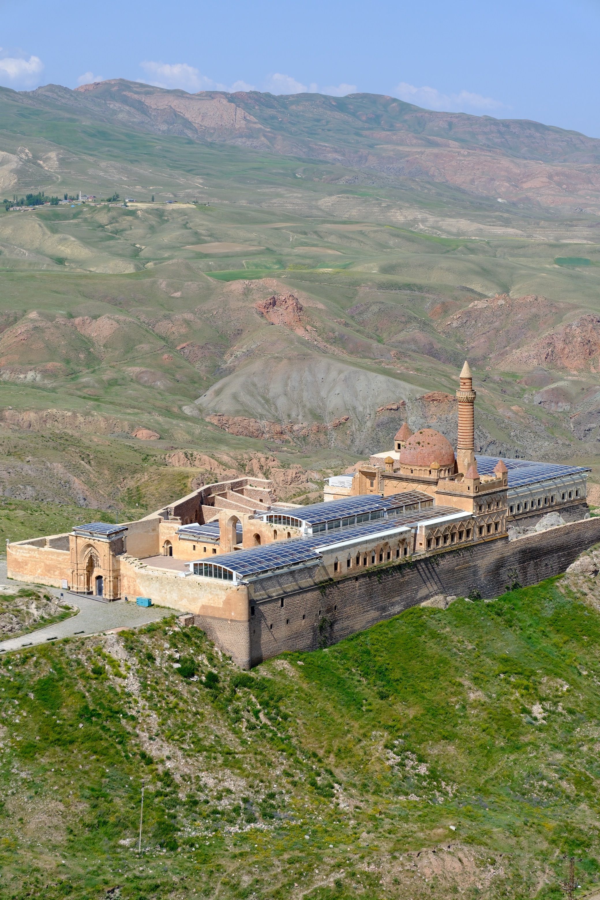 Aerial View of Historic Fortress in Mountain Landscape · Free Stock Photo