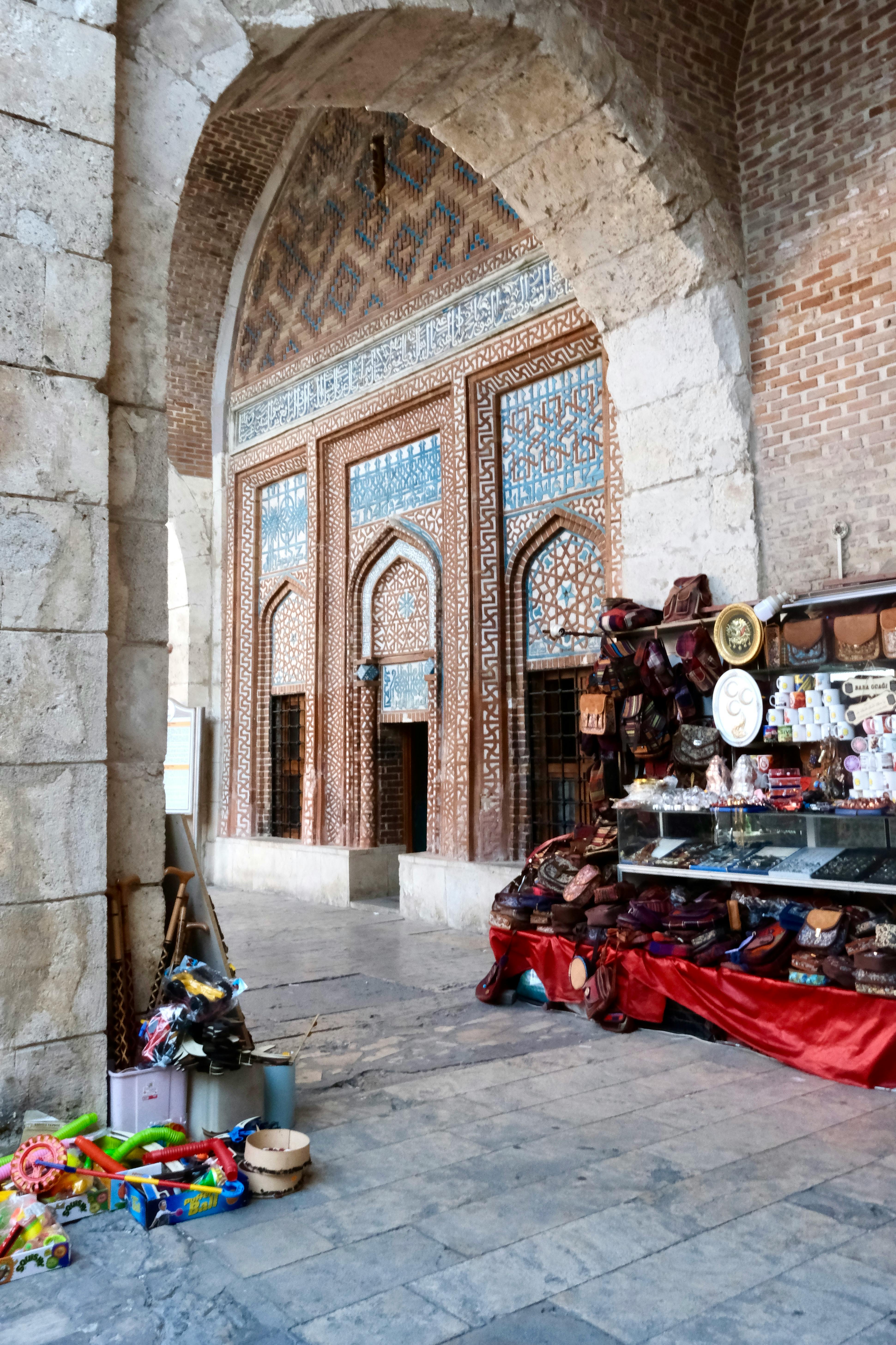 Ancient Bazaar with Intricate Mosaic Entrance · Free Stock Photo