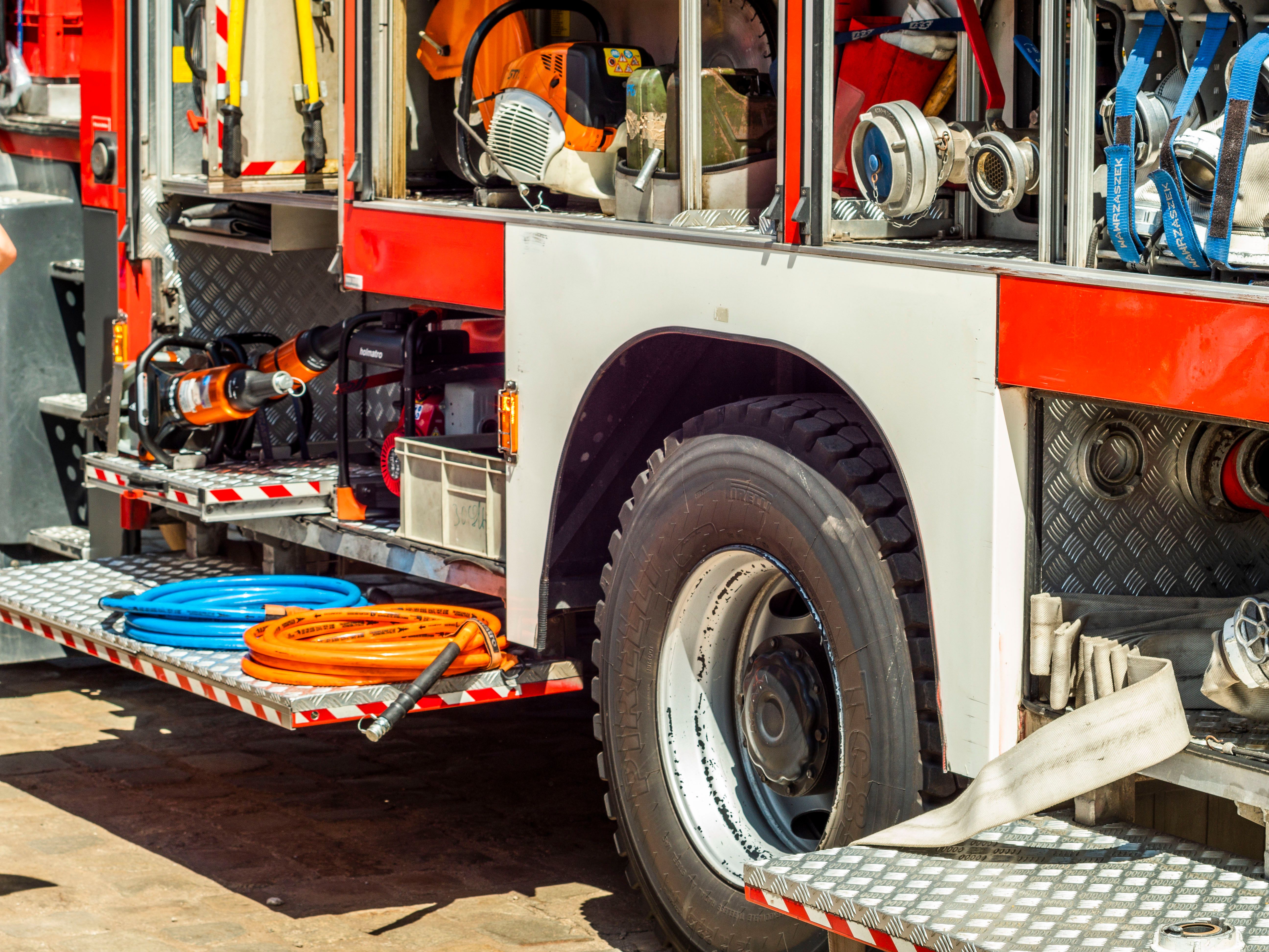 Fire Truck Equipment and Tools in Detail · Free Stock Photo