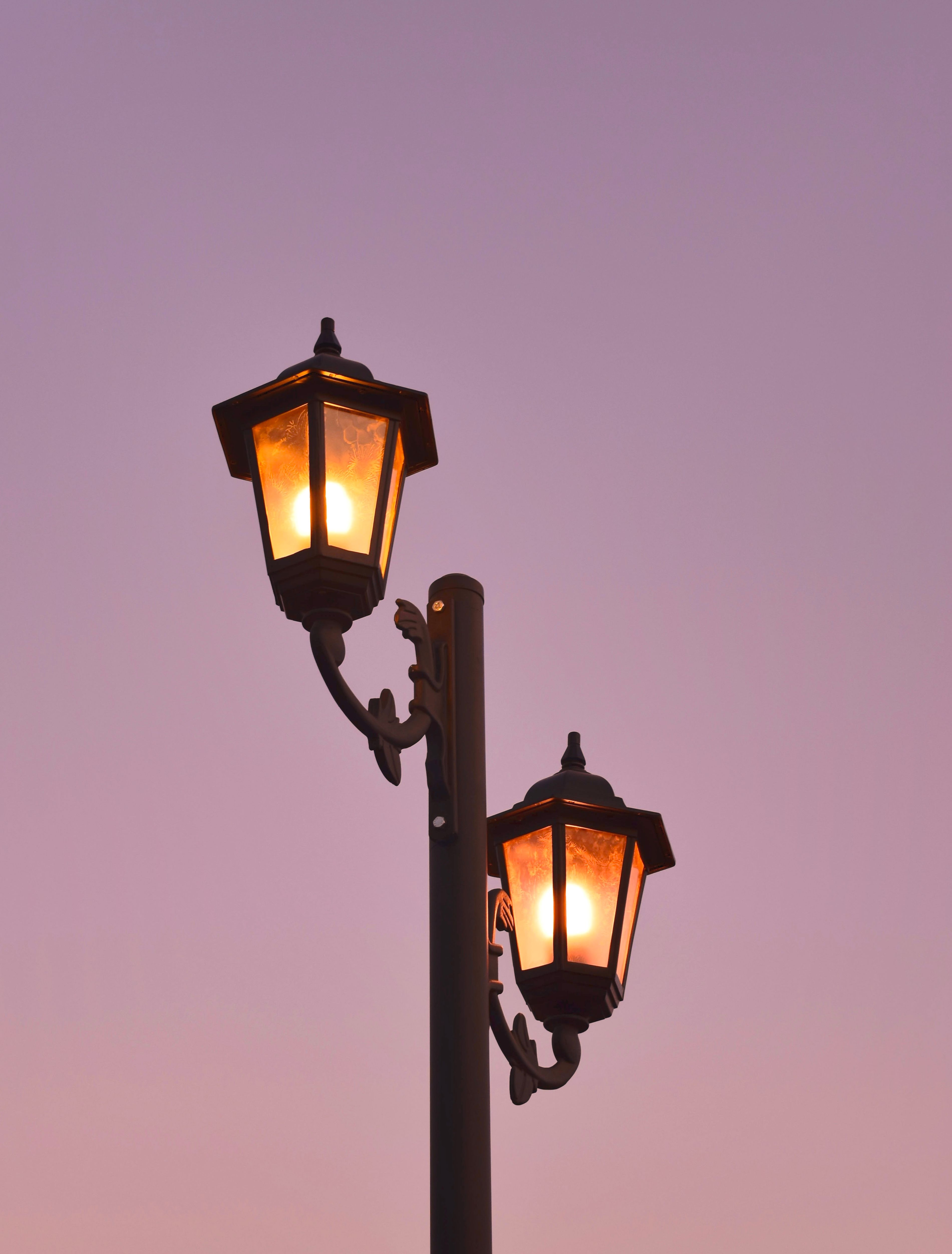 Vintage Street Lamps Against Twilight Sky · Free Stock Photo