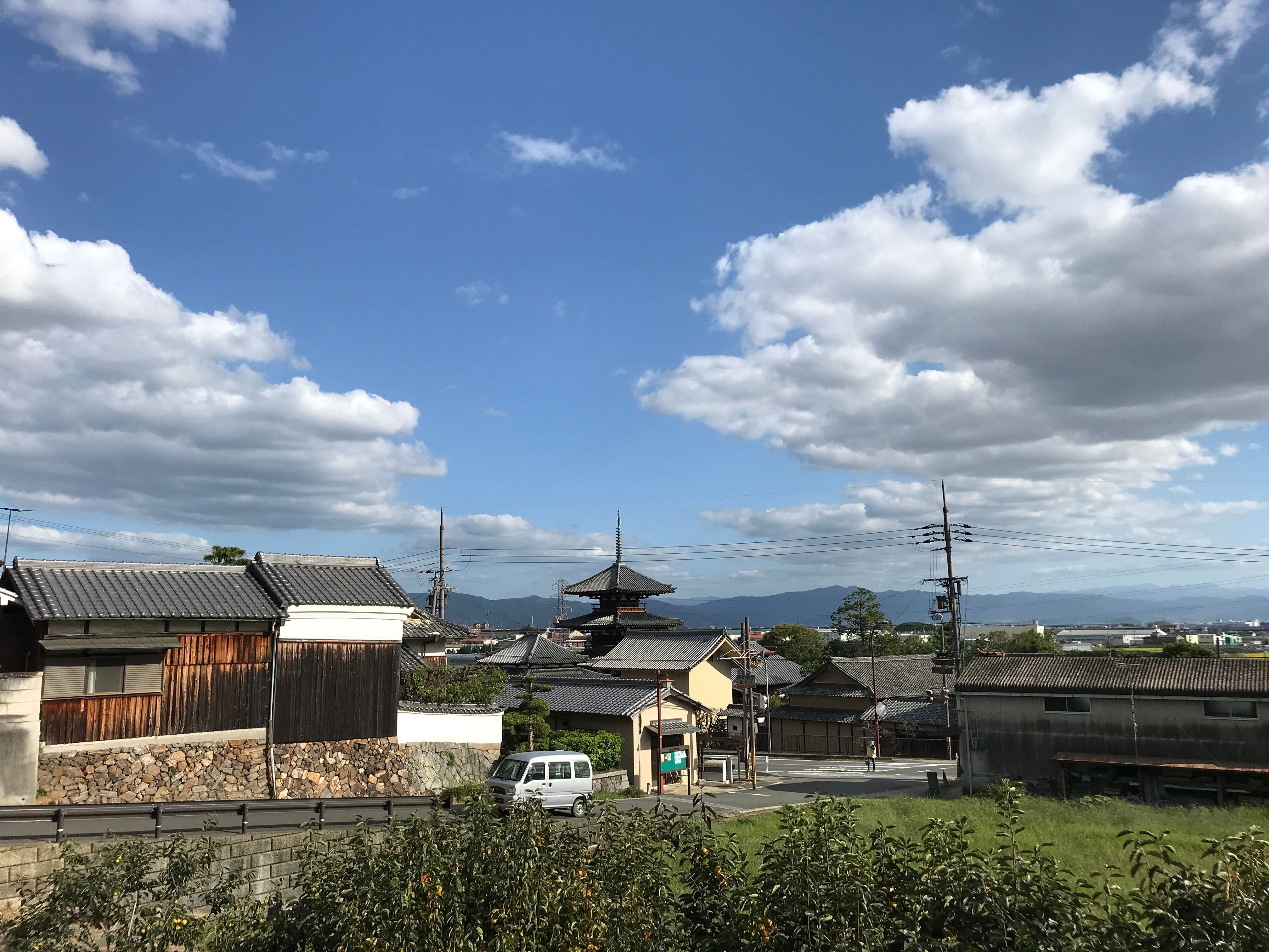 Traditional Japanese Town with Pagoda · Free Stock Photo