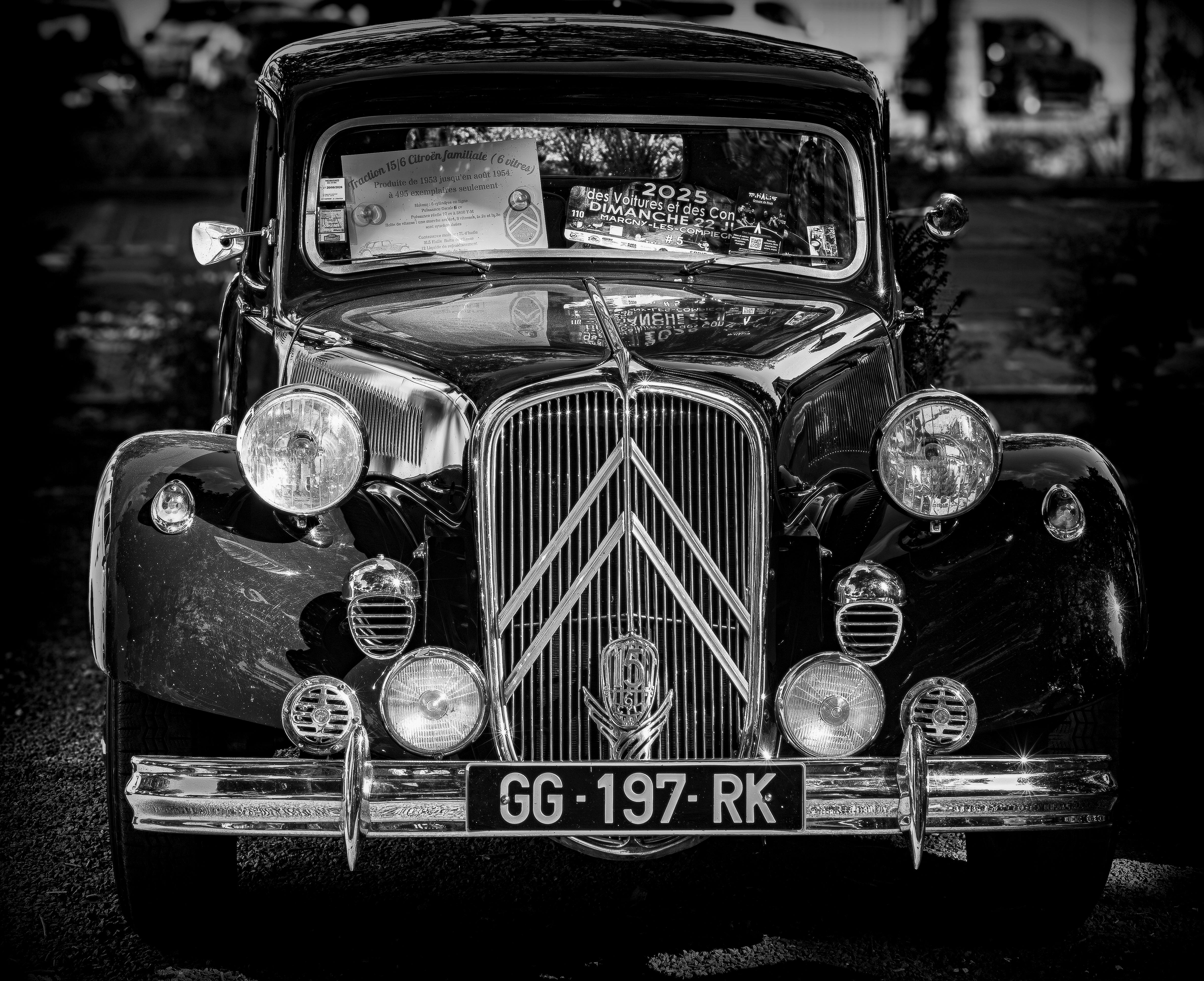 Klassisk Vintage Citroën Bil I Svartvitt · Kostnadsfri bild