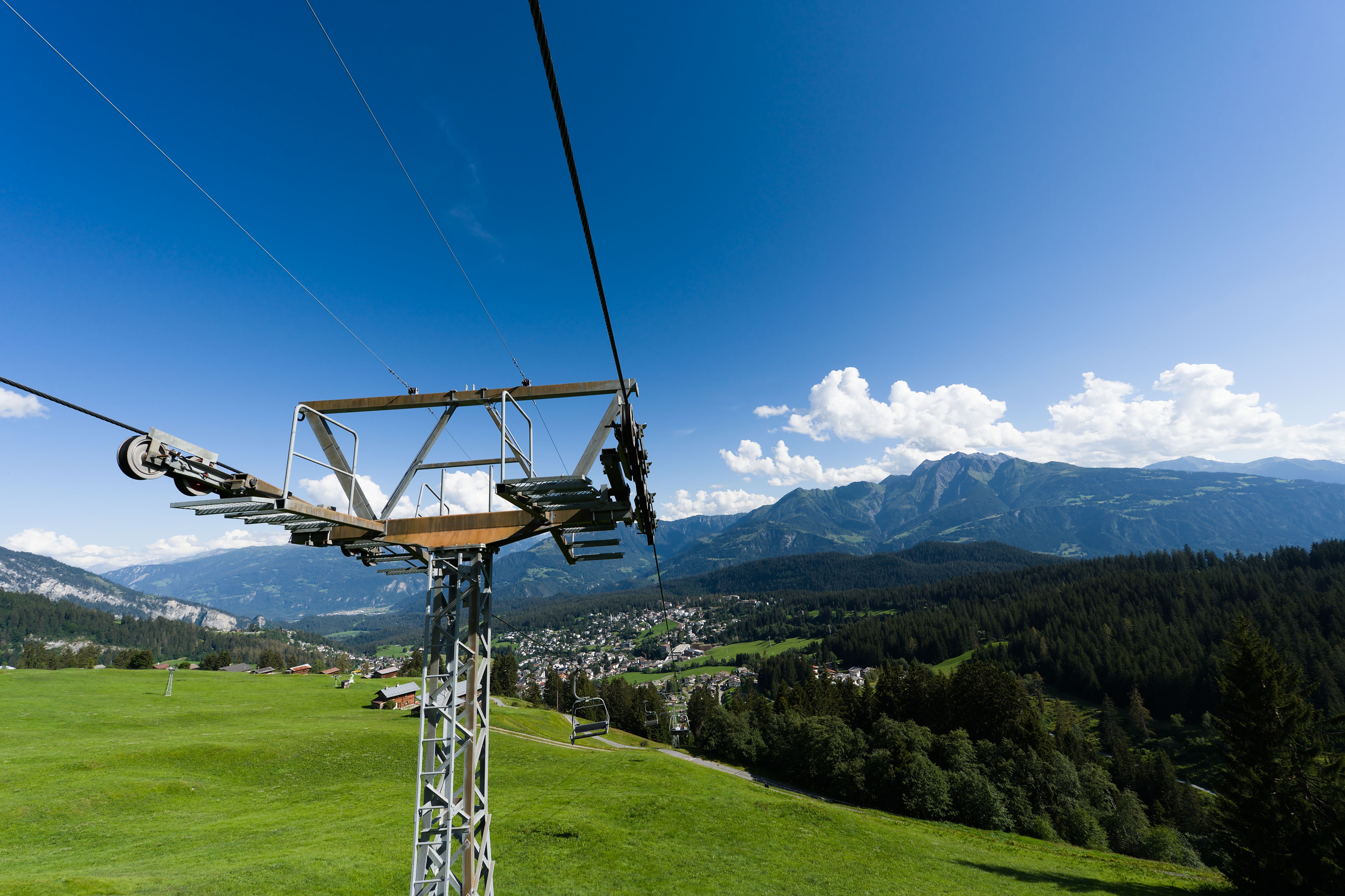Scenic Swiss Alps Cable Car View · Free Stock Photo