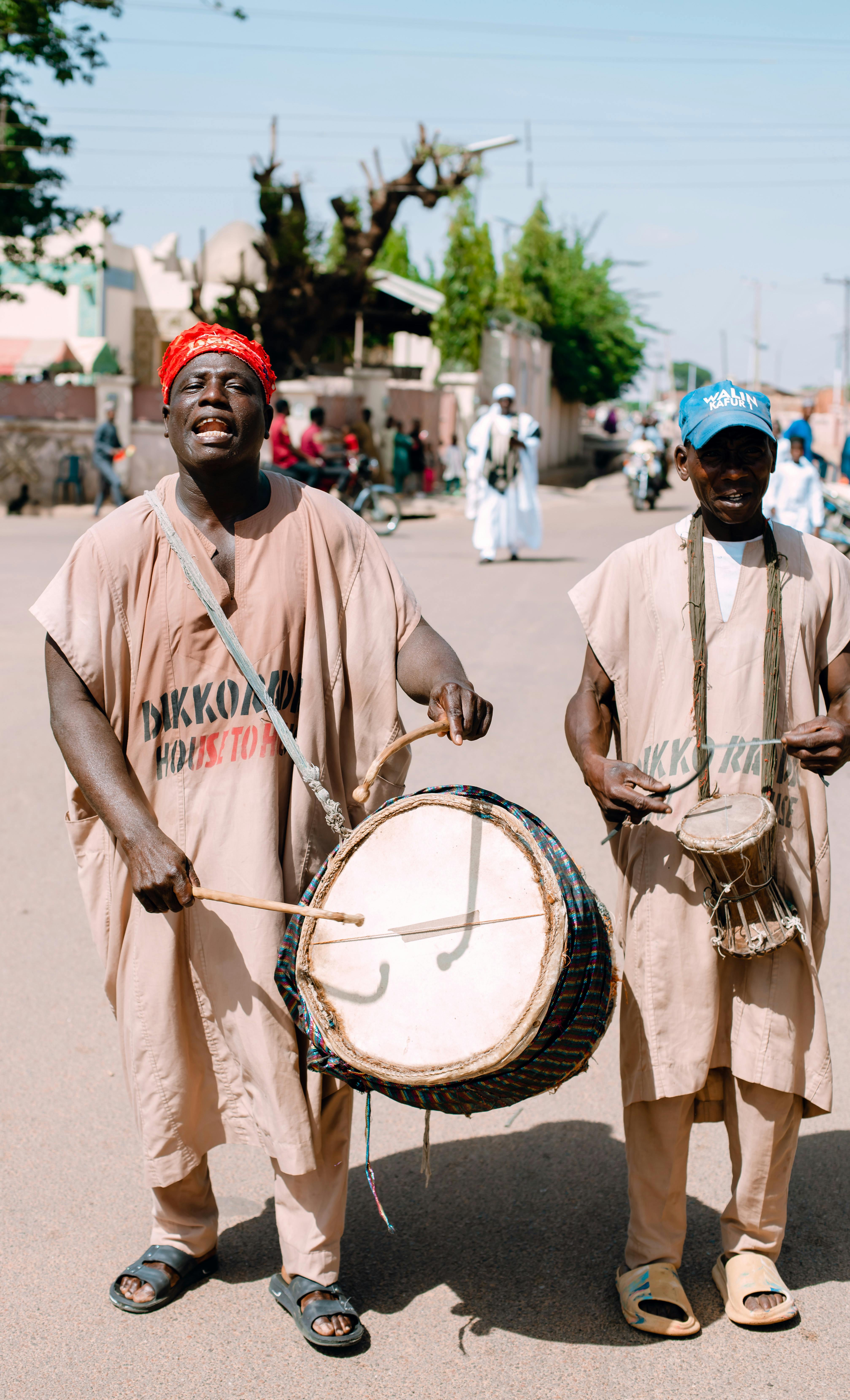 Traditional Drummers Performing in Katsina, Nigeria · Free Stock Photo