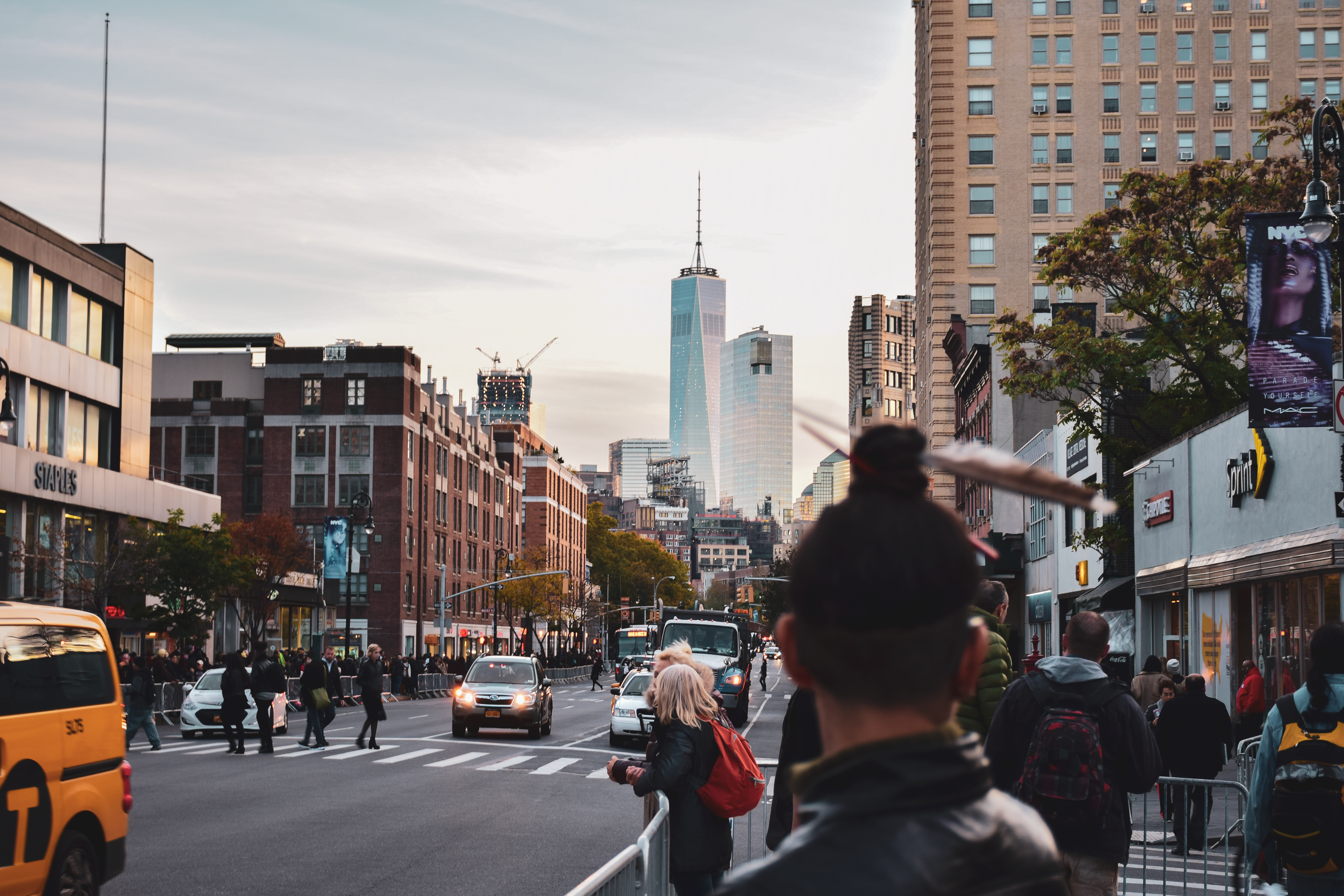Dynamic Street View with One World Trade Center · Free Stock Photo