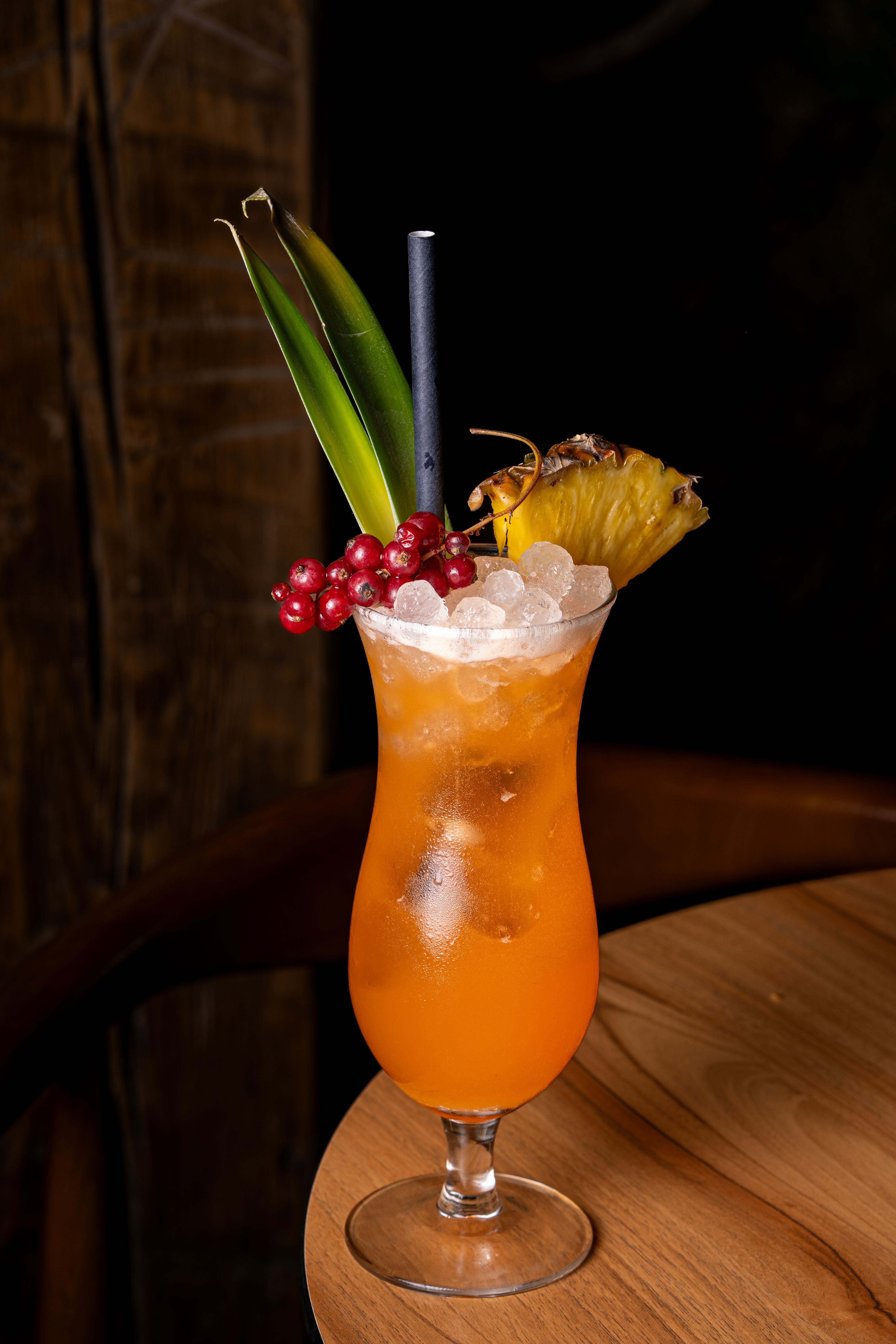 Exotic Tropical Cocktail with Pineapple Garnish · Free Stock Photo