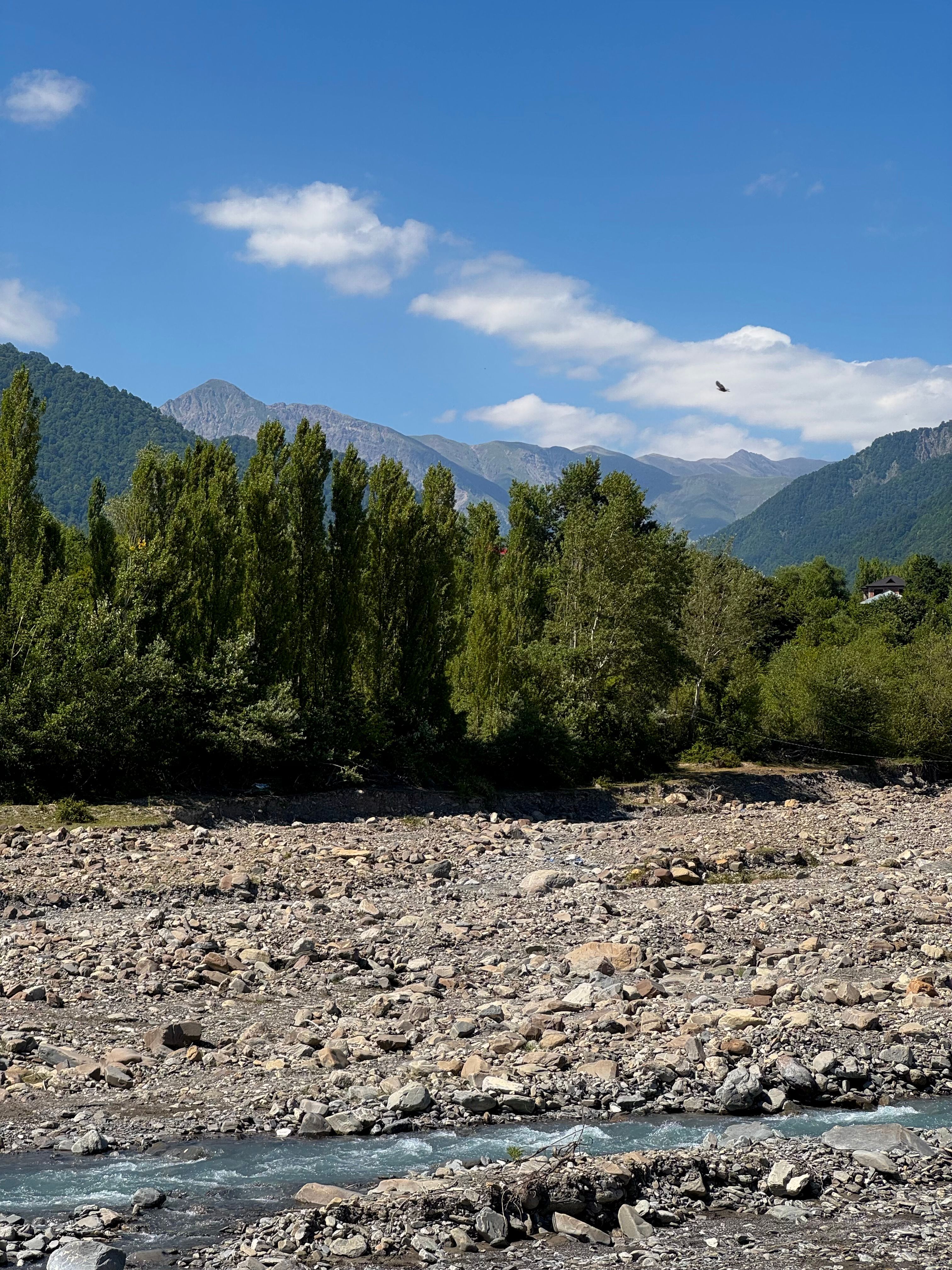 Scenic Mountain Valley with Clear Blue Sky · Free Stock Photo